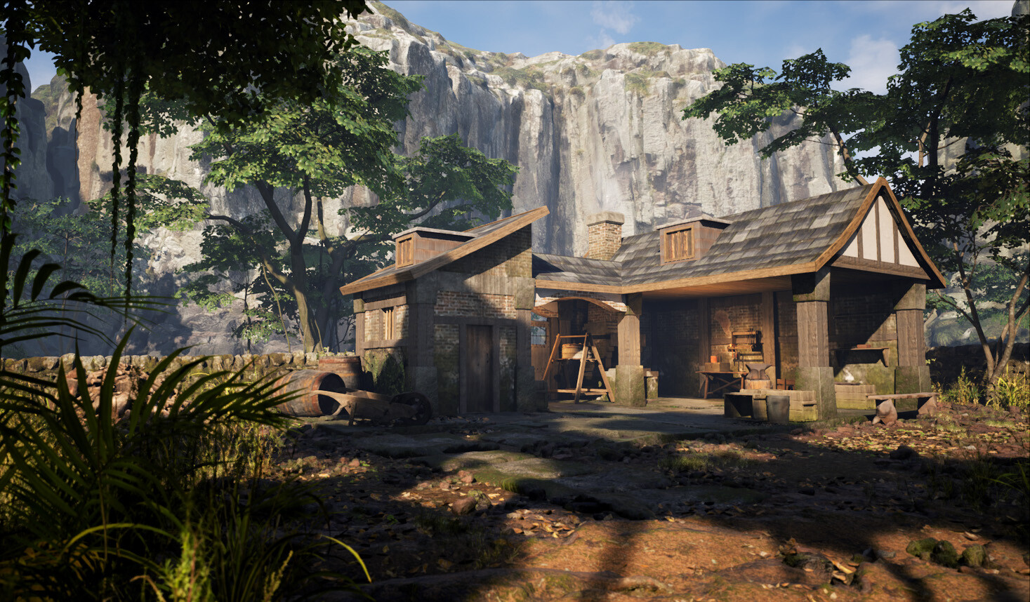 ArtStation - Medieval forge-WIP 01