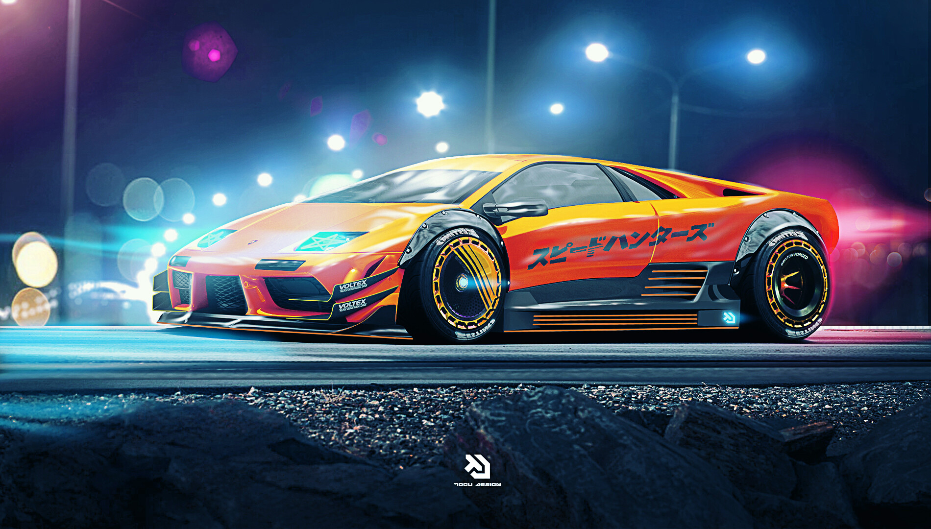 ArtStation - Cyberpunk #2 - Lamborghini Diablo