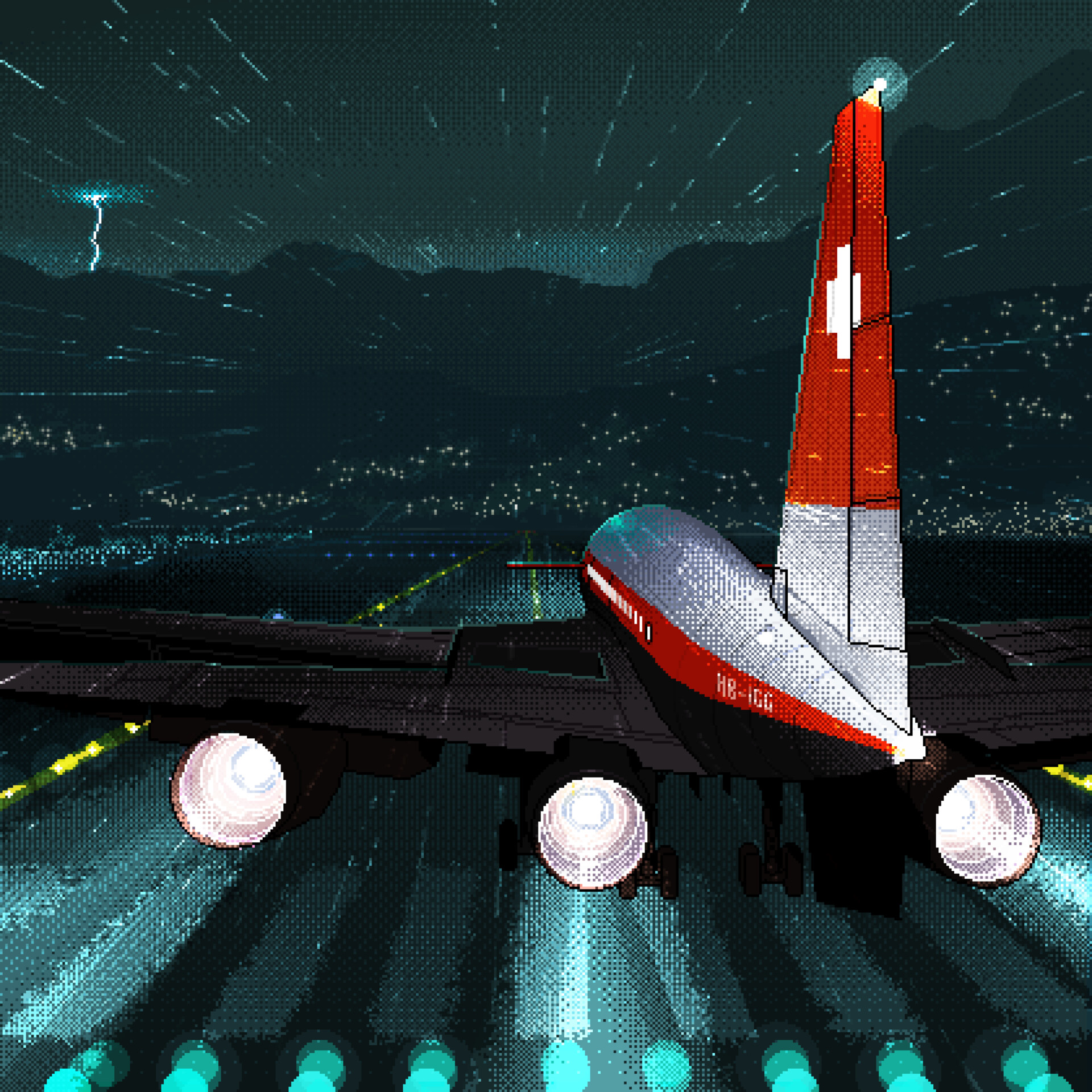 Sascha Schindelholz - Boeing 2707-200 «Rainy night landing»