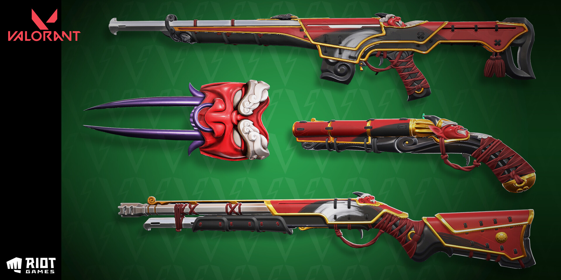 RABCAT GAME ART - VALORANT- 'Oni' Weapon Skins