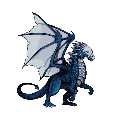 ArtStation - Ice Fury - Pixel art dragon