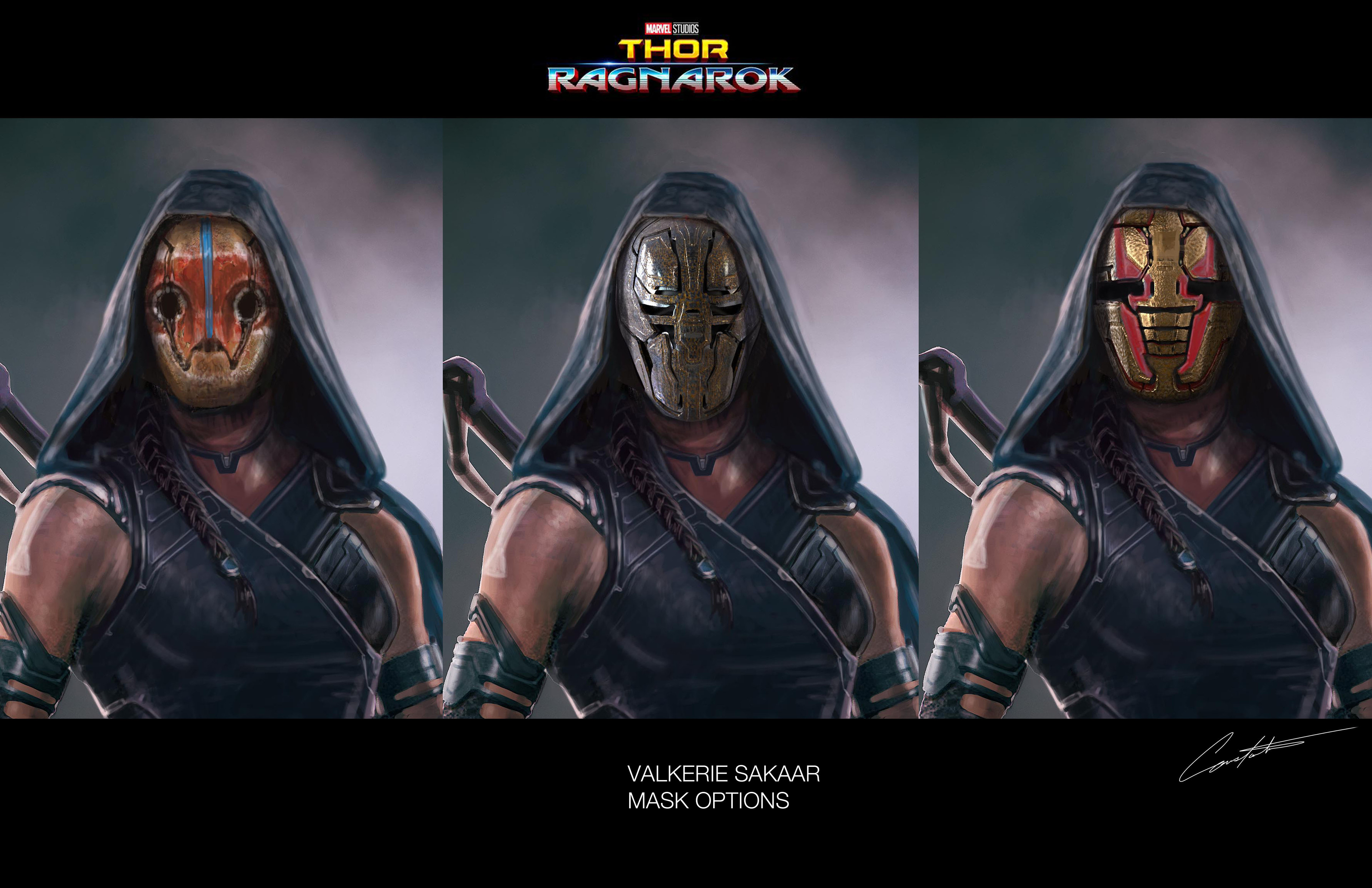 Constantine Sekeris - Thor Ragnarok Valkerie Sakaar Mask Design Exploration