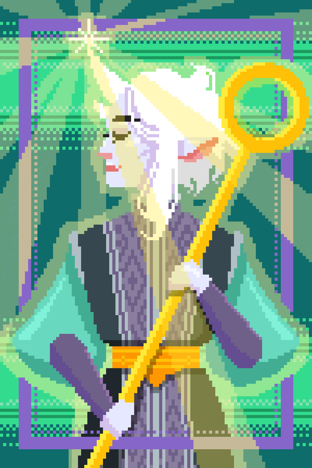 ArtStation - Pixel Card for a Cleric Faun