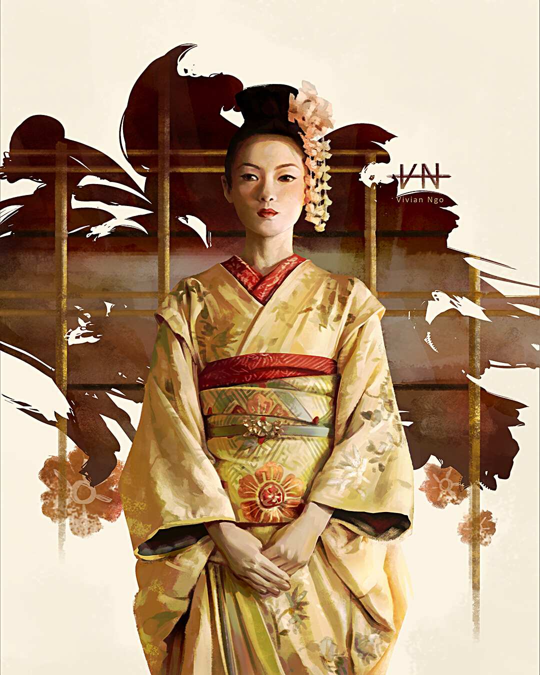 ArtStation - Memoirs of a Geisha - #90minartchallenge no. 12