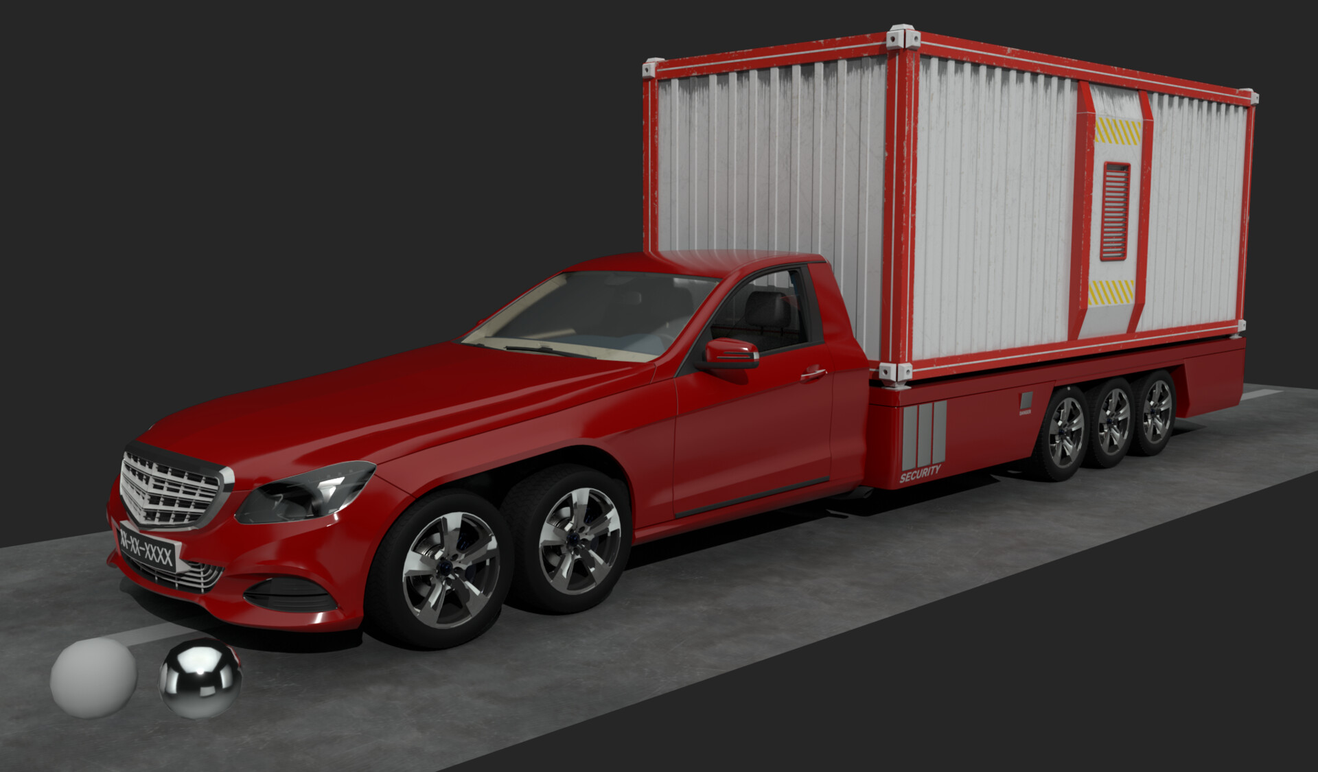 ArtStation - Container Transport Vehicle (Mercerize_car)