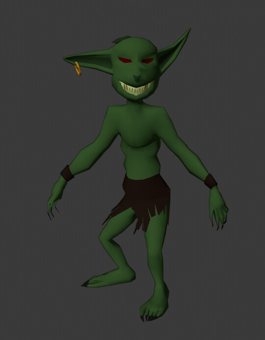 ArtStation - Goblin 3D Low Poly Model