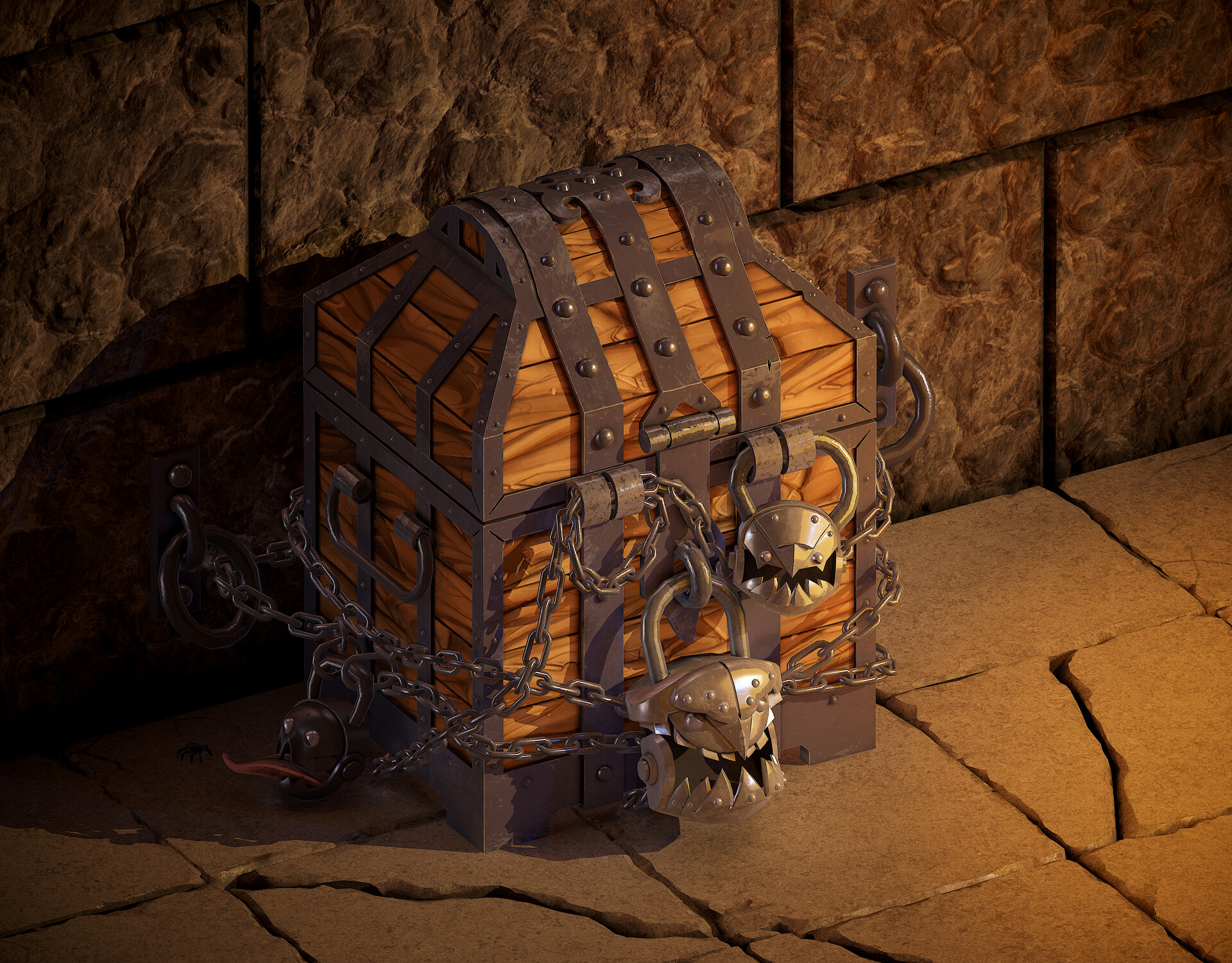 ArtStation - Chest with Angry Locks
