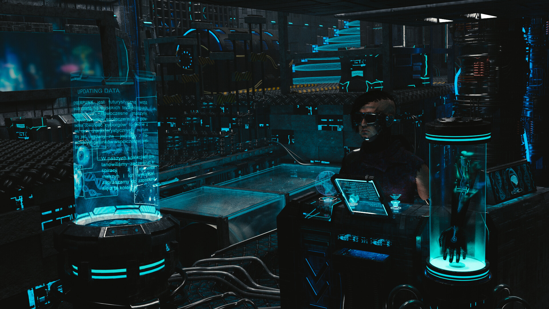 ArtStation - Cyberpunk hall center