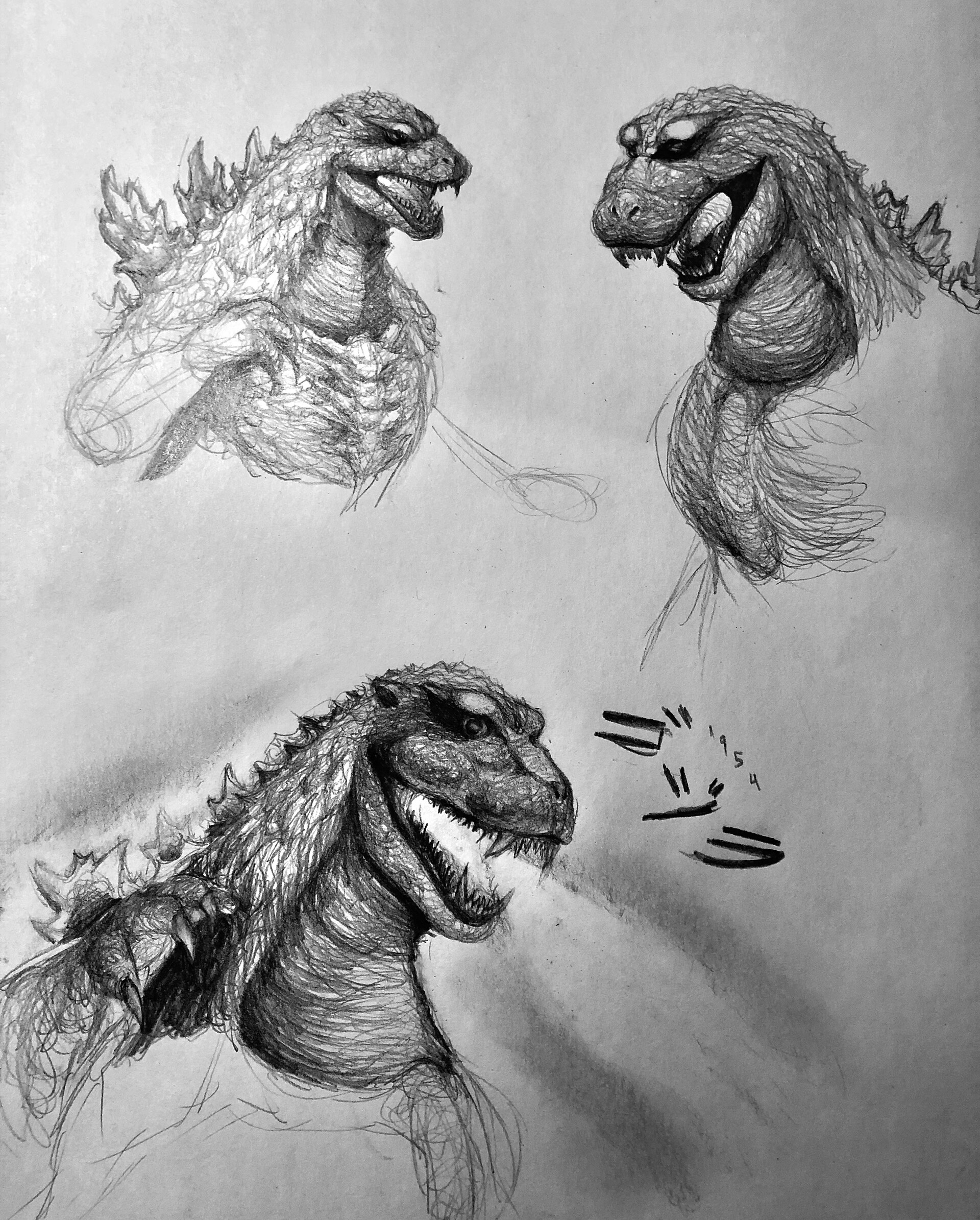 ArtStation - Various Godzilla Sketches