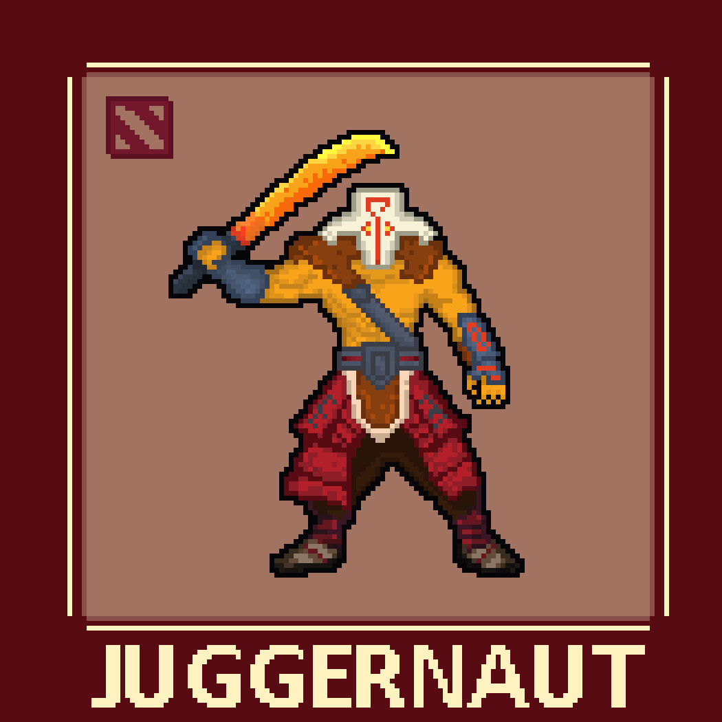 ArtStation - Pixel Juggernaut Dota 2