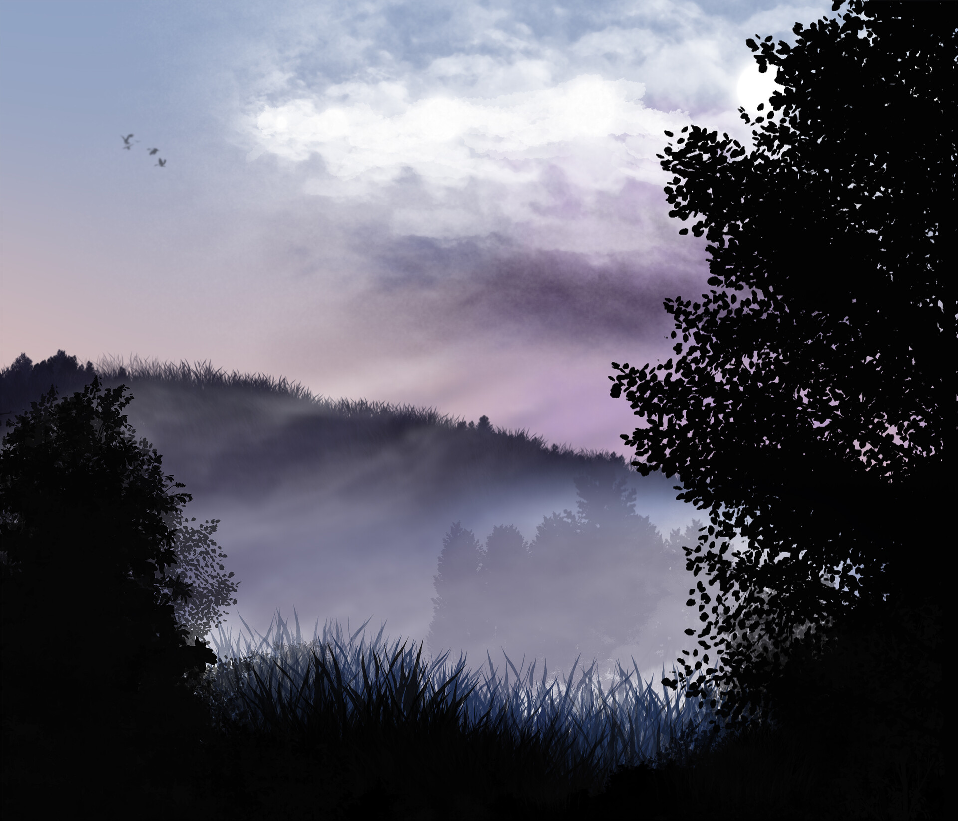 ArtStation - Fog forest