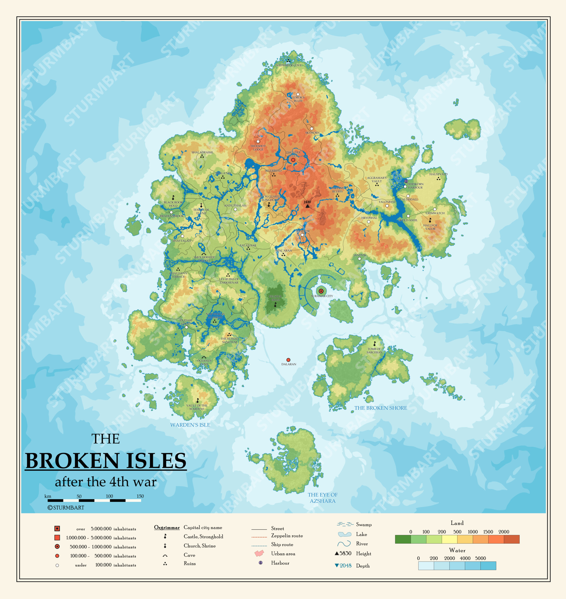 ArtStation - Broken Isles map