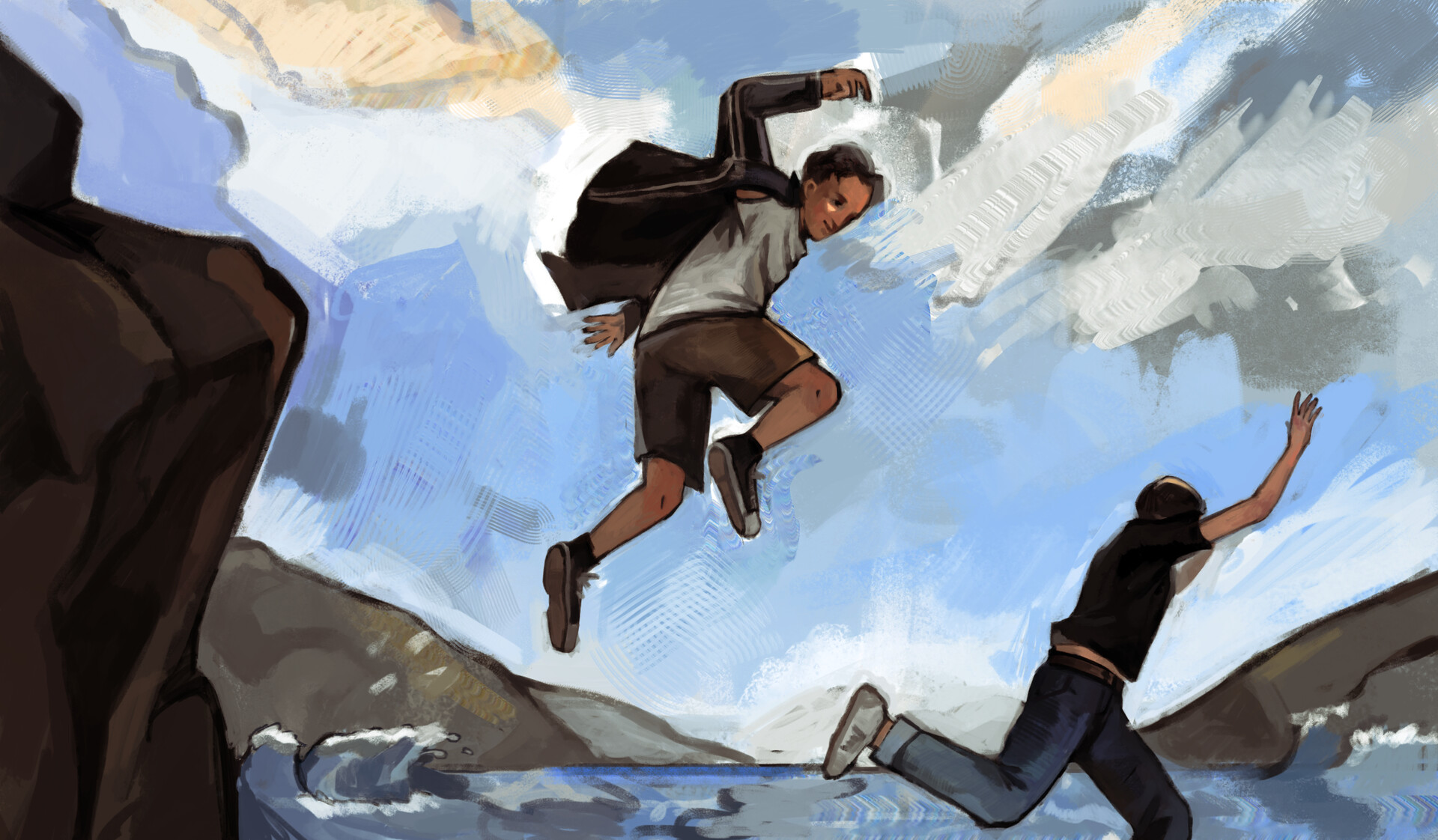 ArtStation - off a cliff