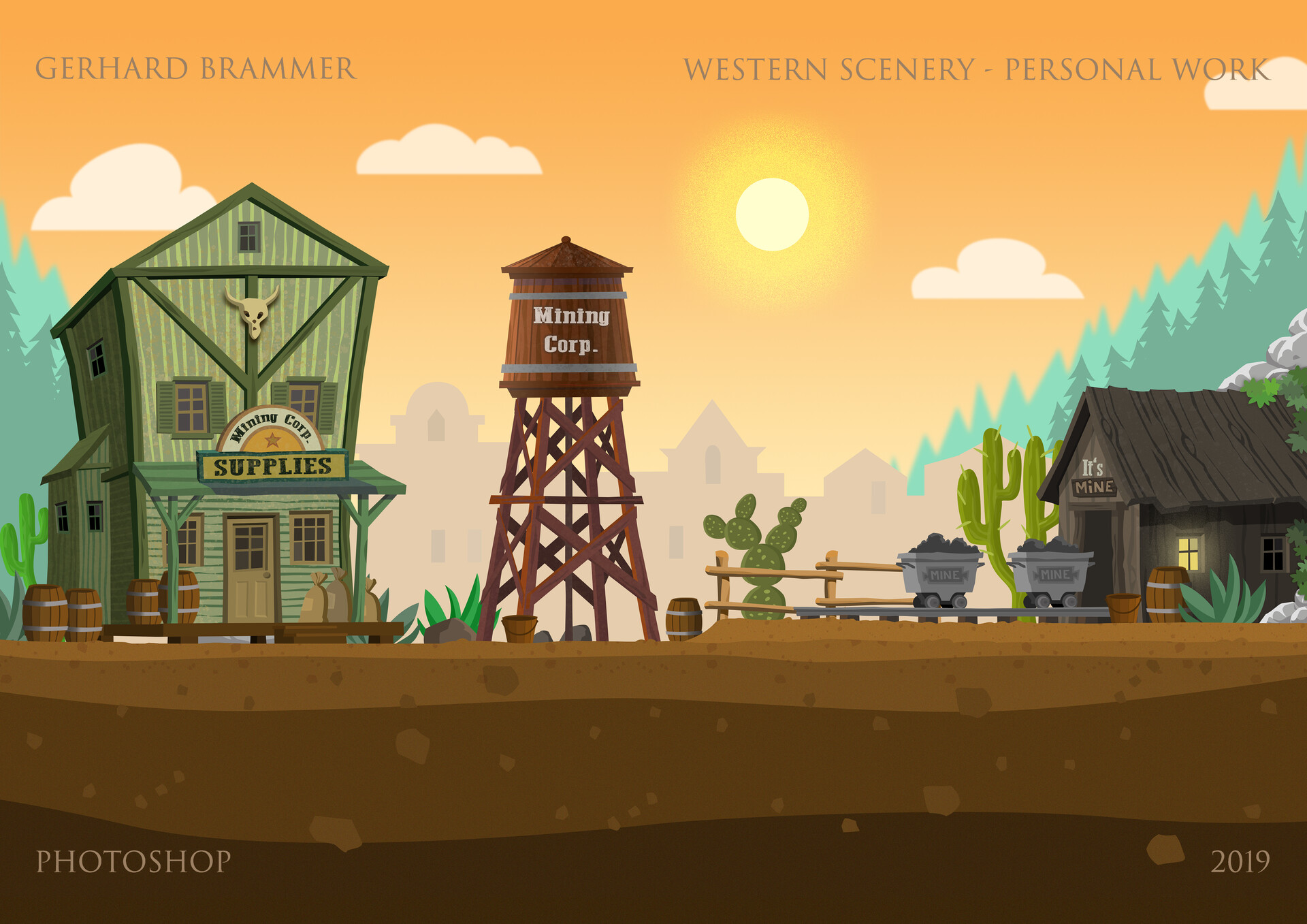 ArtStation - Western Scenery - Mining Corporation