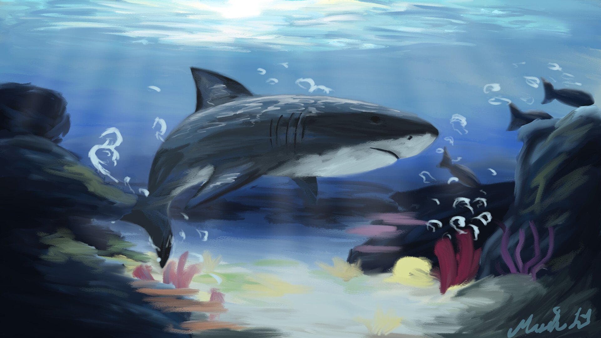 ArtStation - Shark in the Water