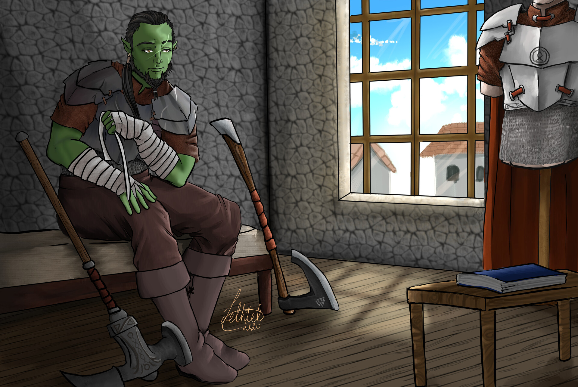 ArtStation - Half Orc Fighter
