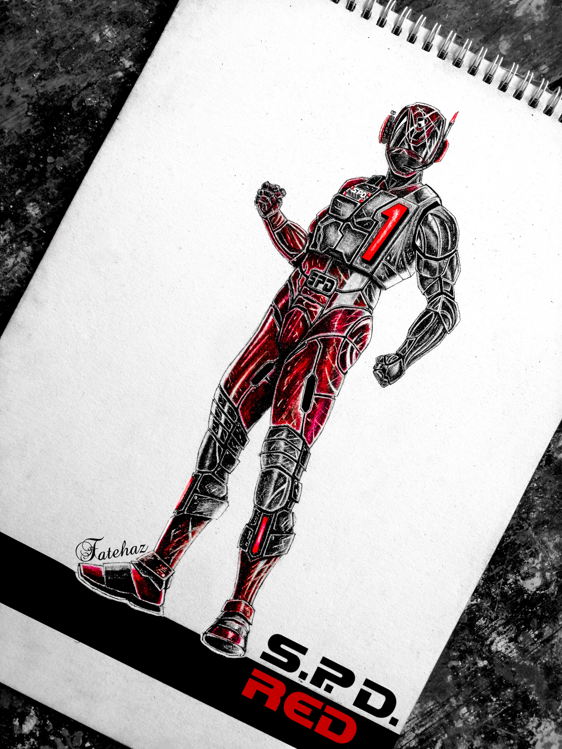 ArtStation - S.P.D. RED Ranger Concept Art.