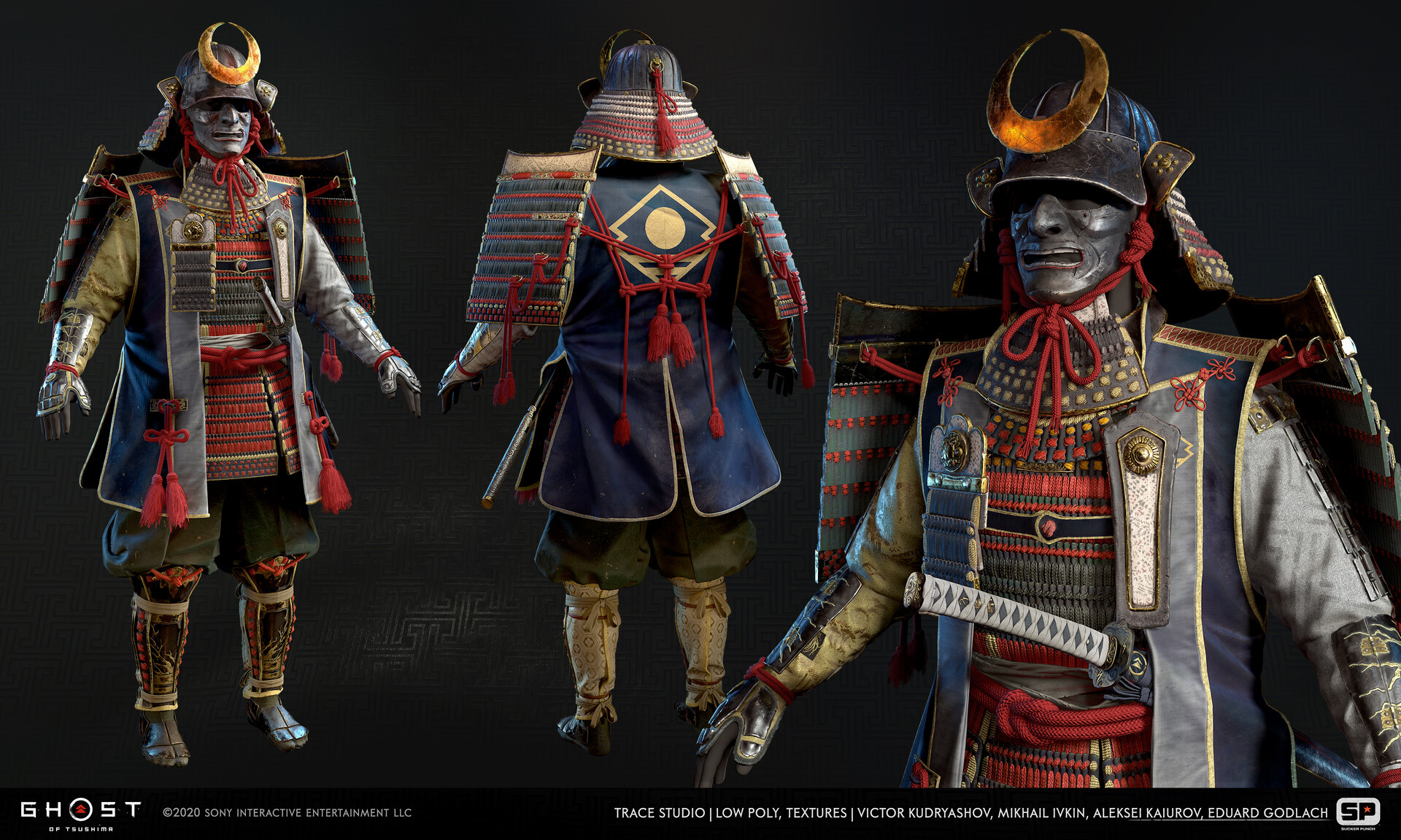 TRACE studio - In-game asset for Ghost of Tsushima: Shimura's Armor