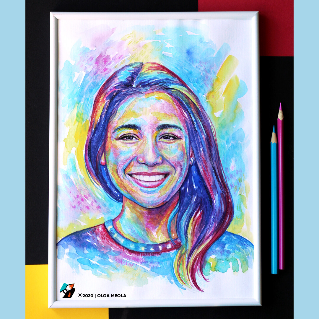 ArtStation - Portrait of a smiling girl (Commission)