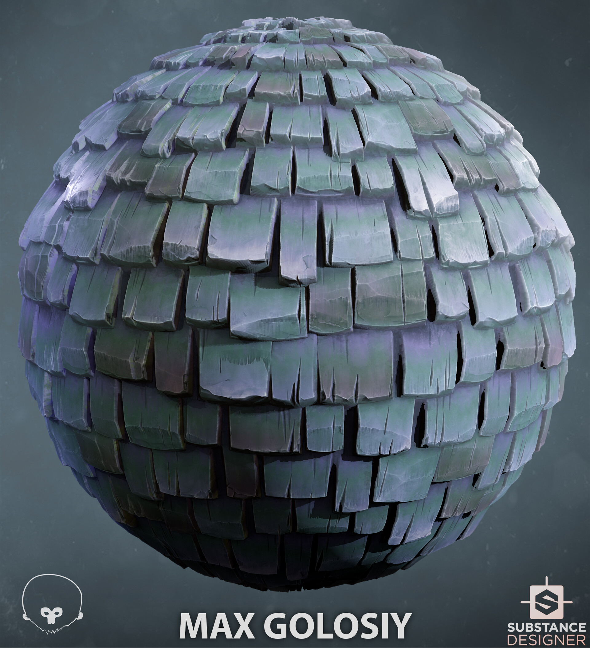 ArtStation - Stylized Roof Tile (Substance Designer)