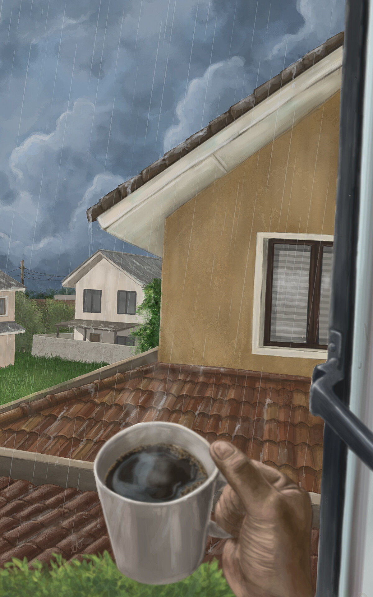 ArtStation - Coffee with a view