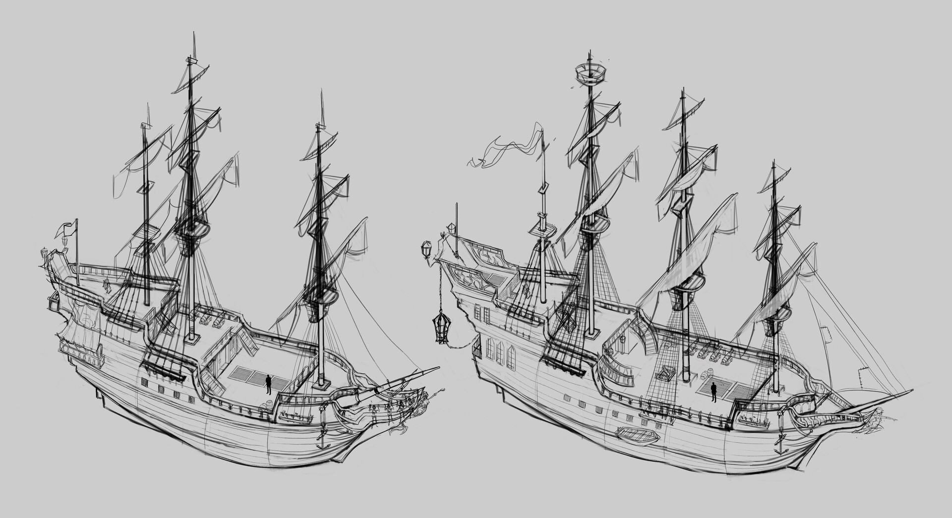 Pirate Ship Black Pearl Drawing