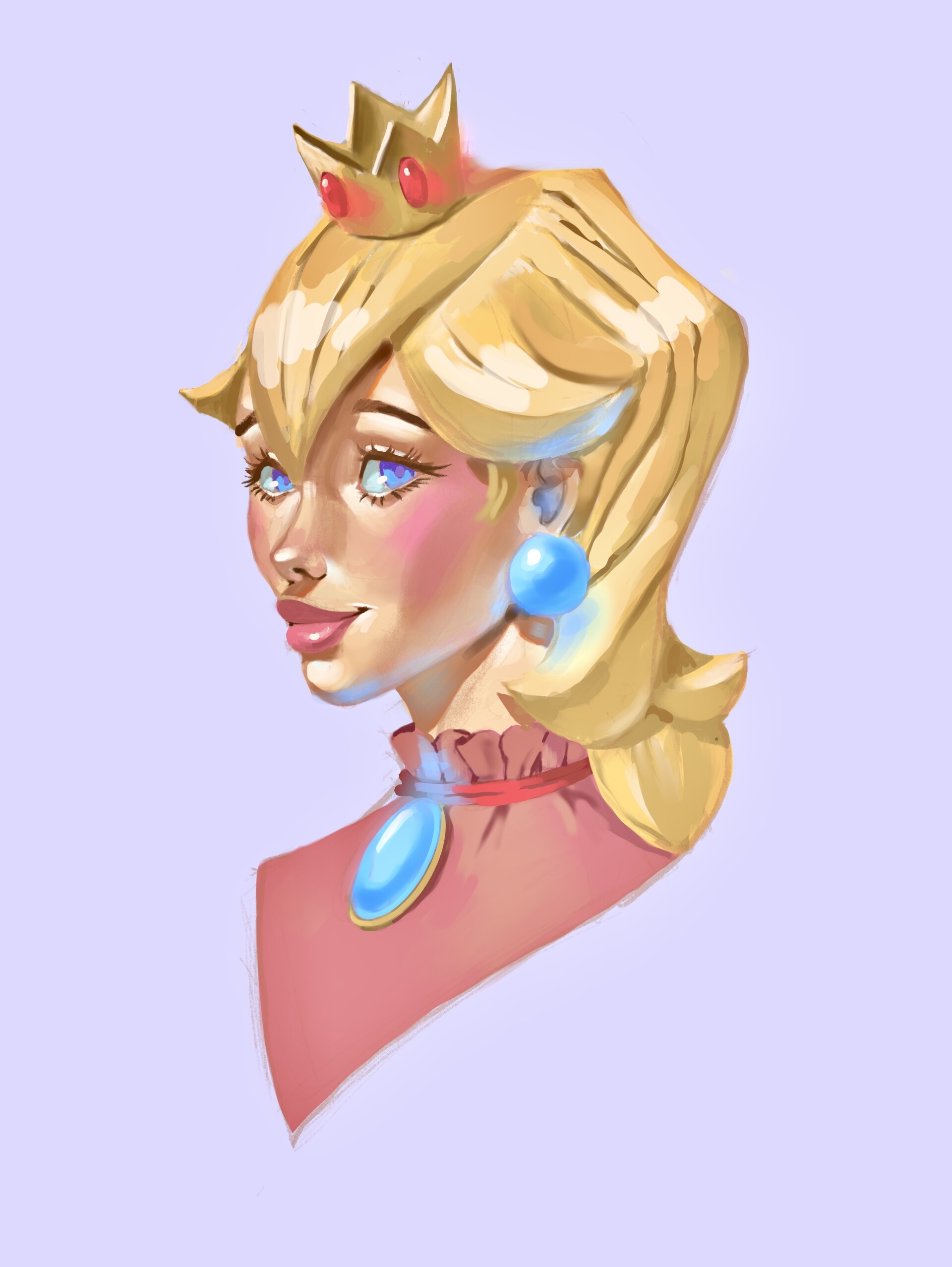 ArtStation - Princess Peach portrait