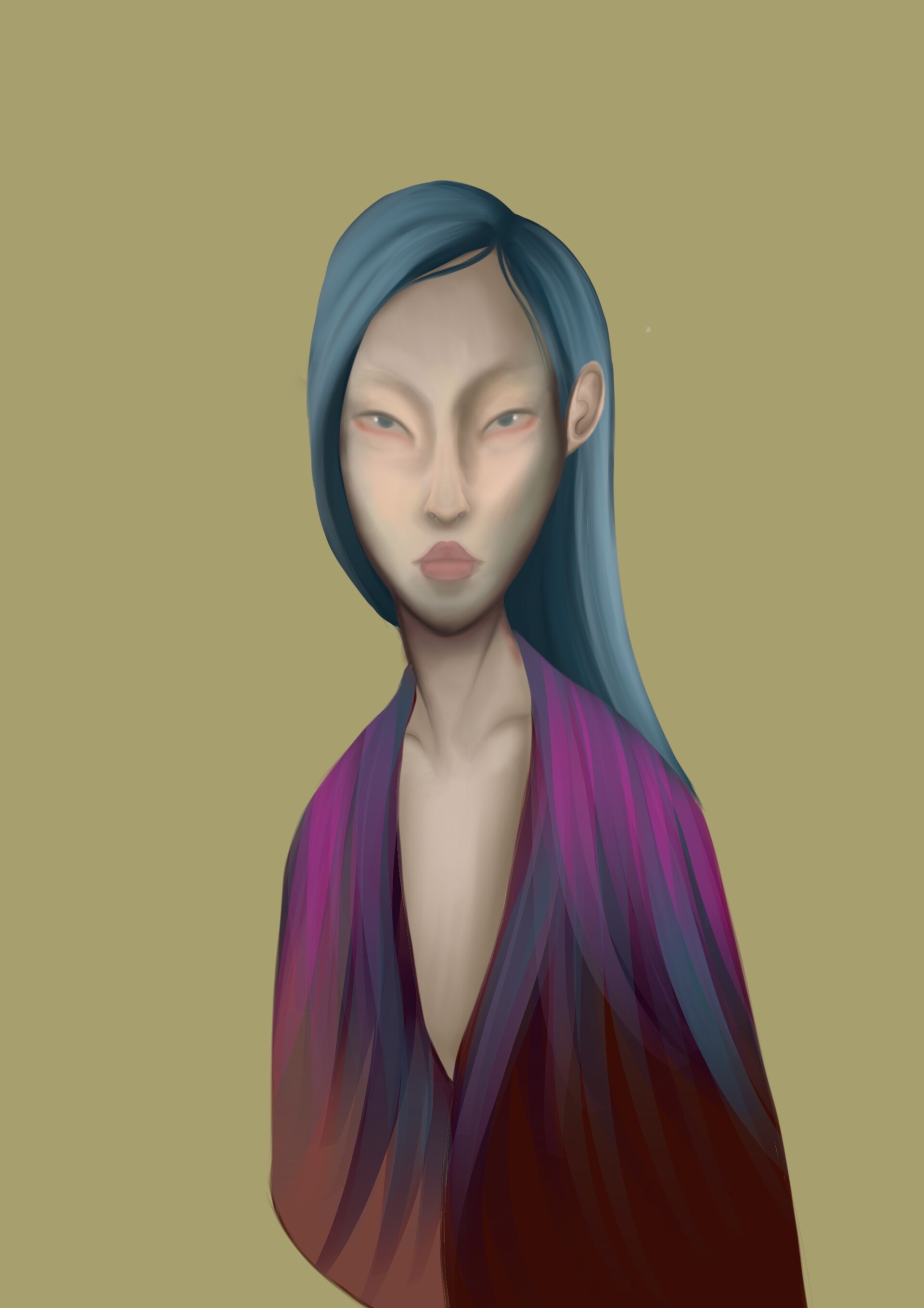 ArtStation - 2D girl in red