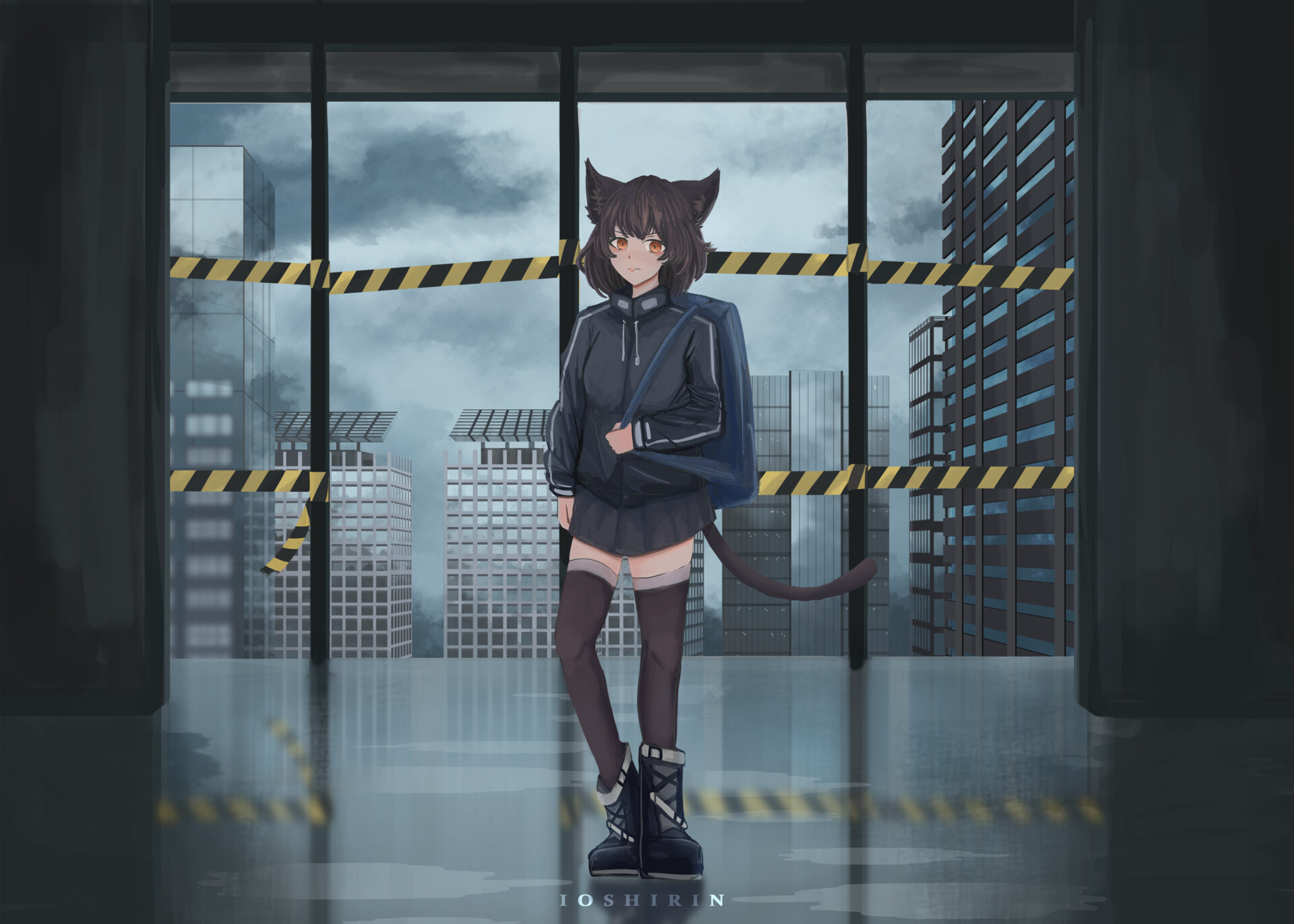 ArtStation - A Cat in a City