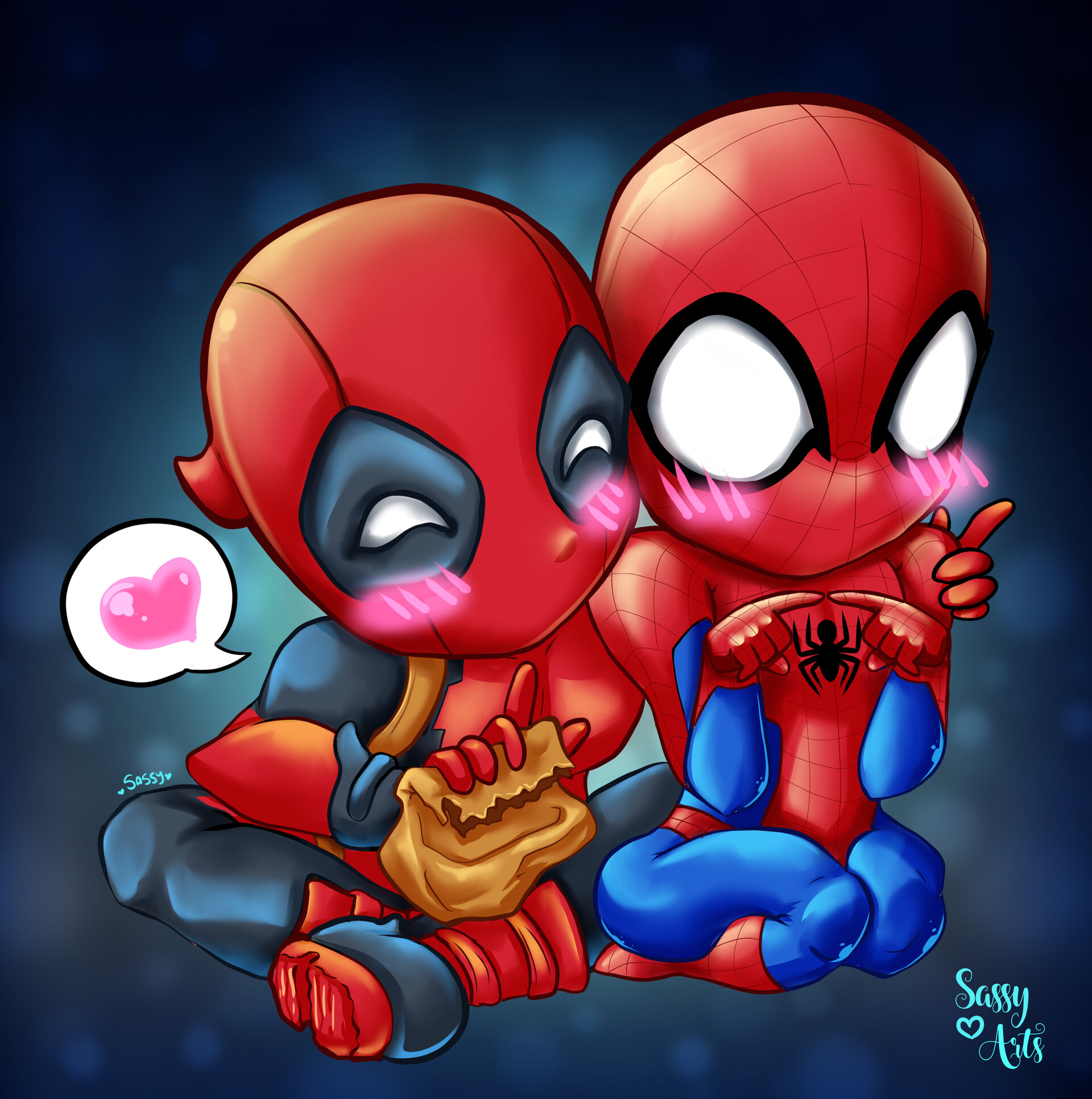 Spideypool Chibi