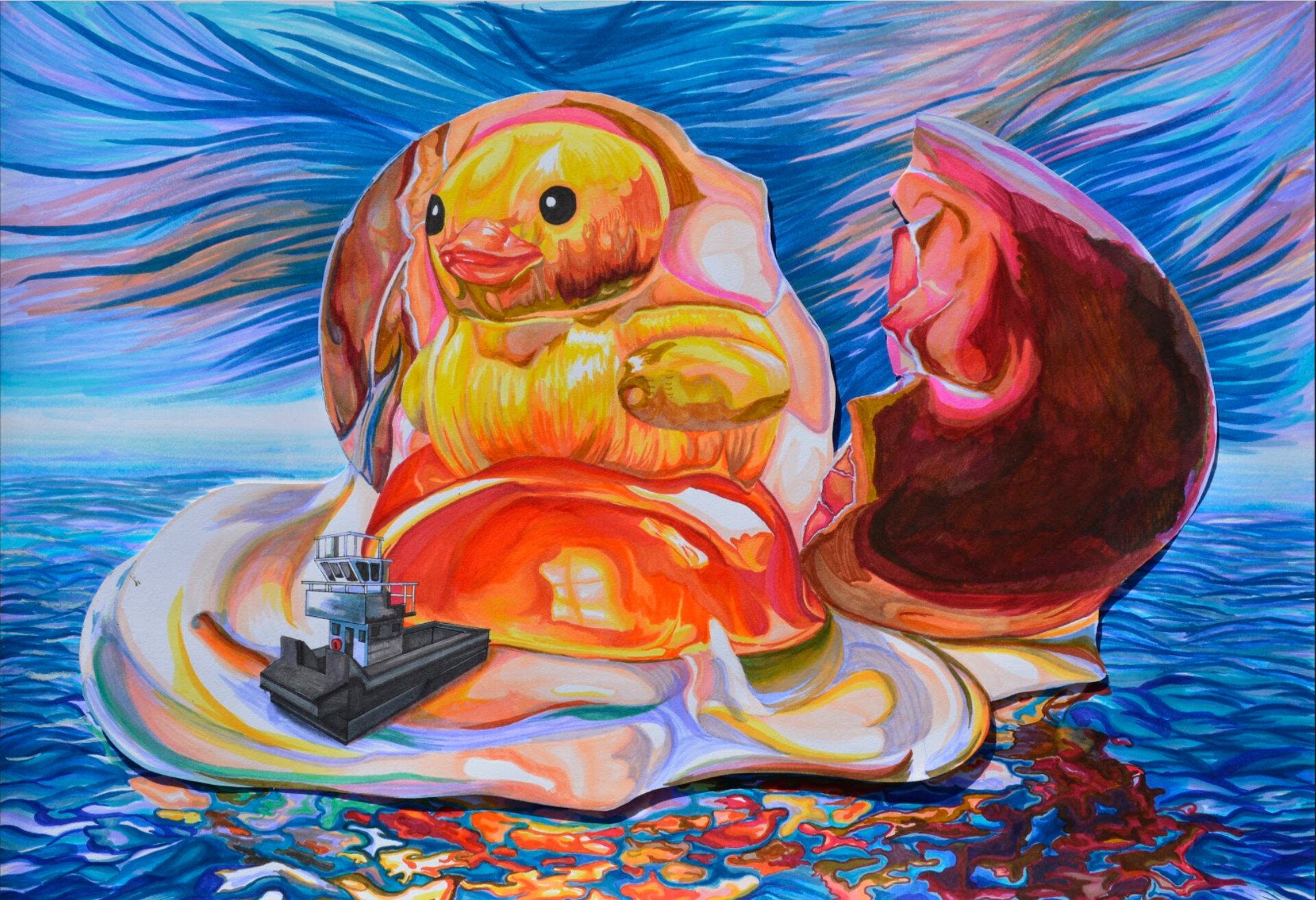 ArtStation - Birth of the Giant Rubber Duck