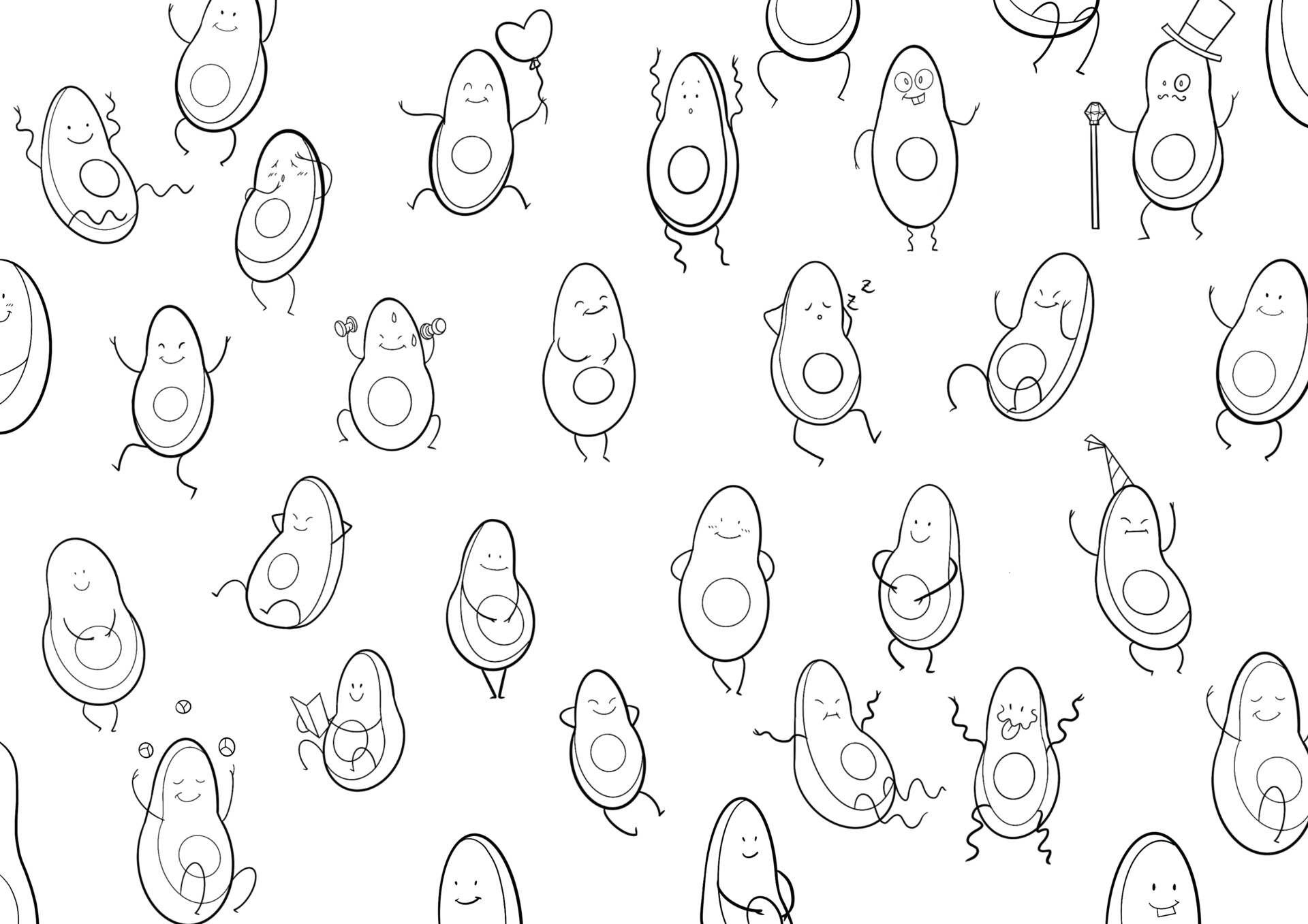 ArtStation - Avocado line art