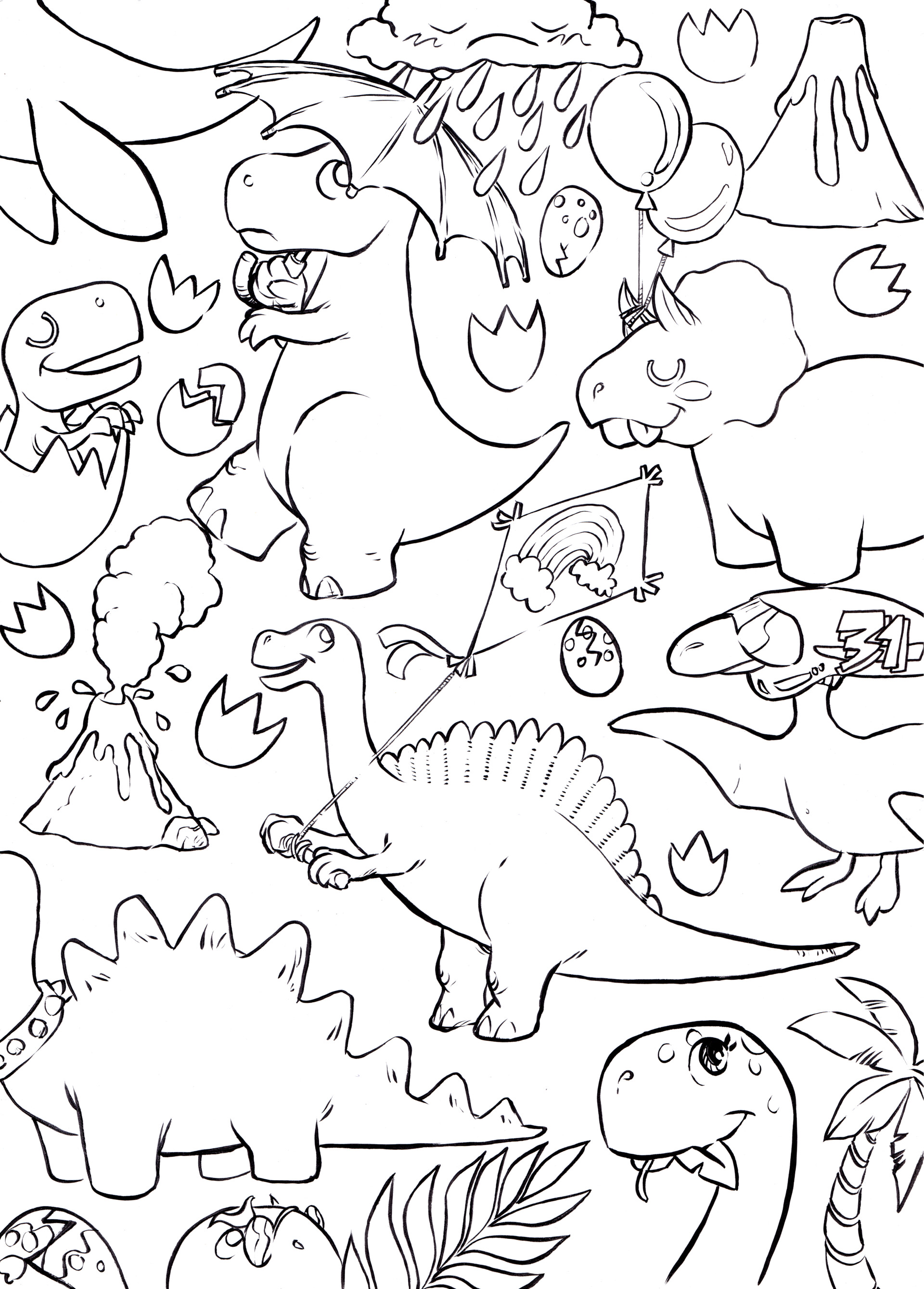 ArtStation - Colouring sheet.dino
