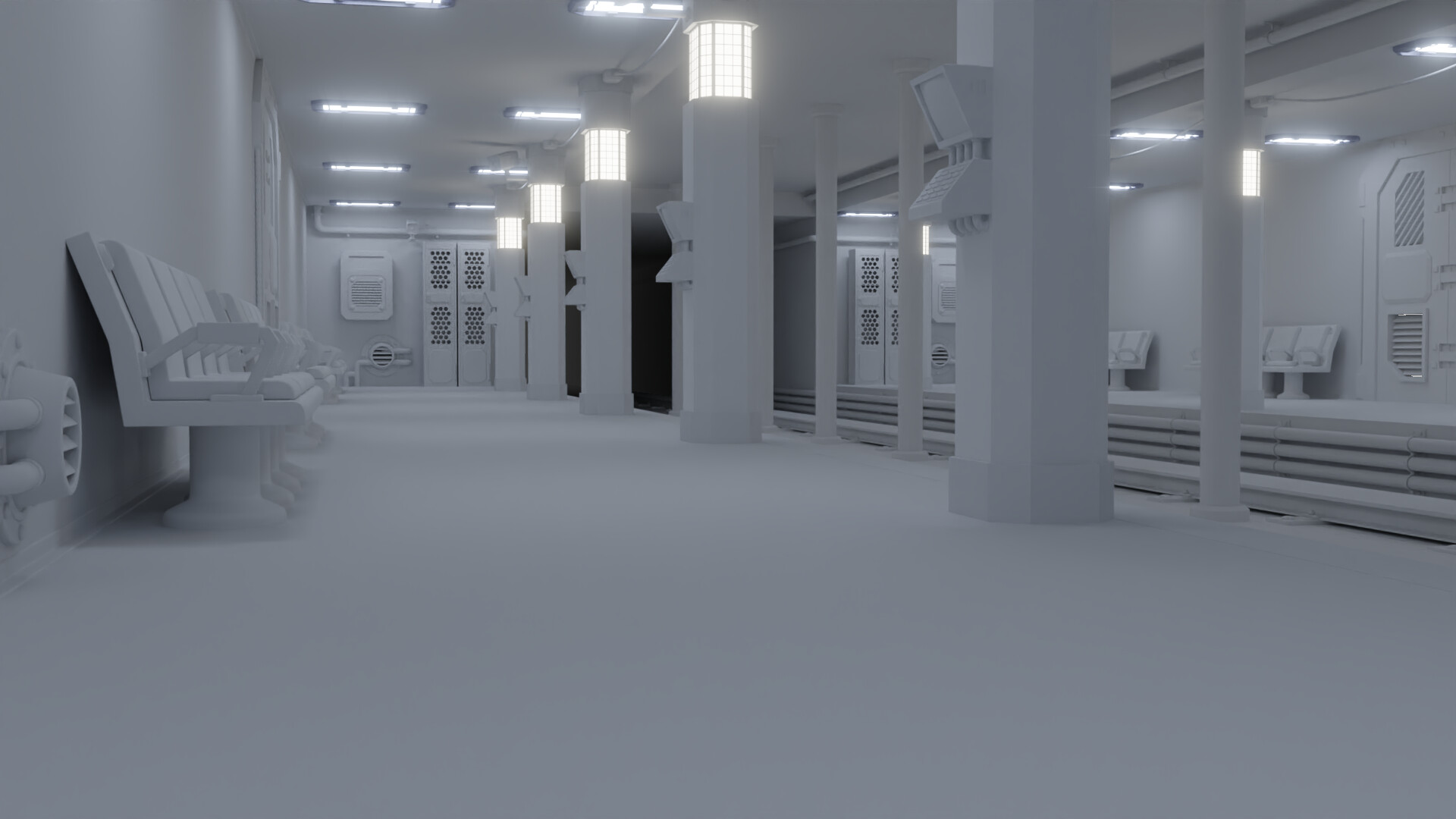 ArtStation - Underground Metro Station Scene Update WIP