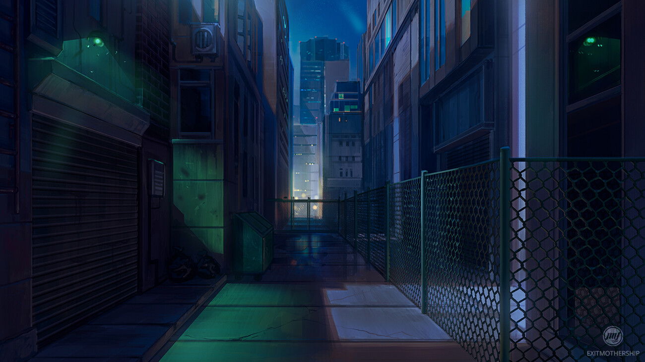 Julian Seifert-Olszewski - Commission: Back Alley at Night