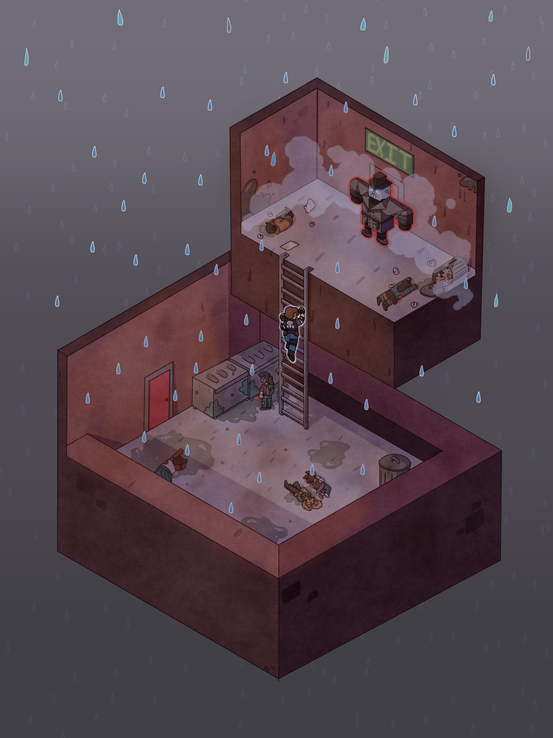 ArtStation - [FANART] Isometric Projection of Resident Evil 2