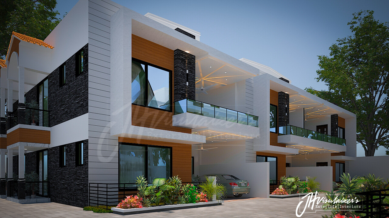 ArtStation - Architectural 3D Elevation Exterior Design Of Society House