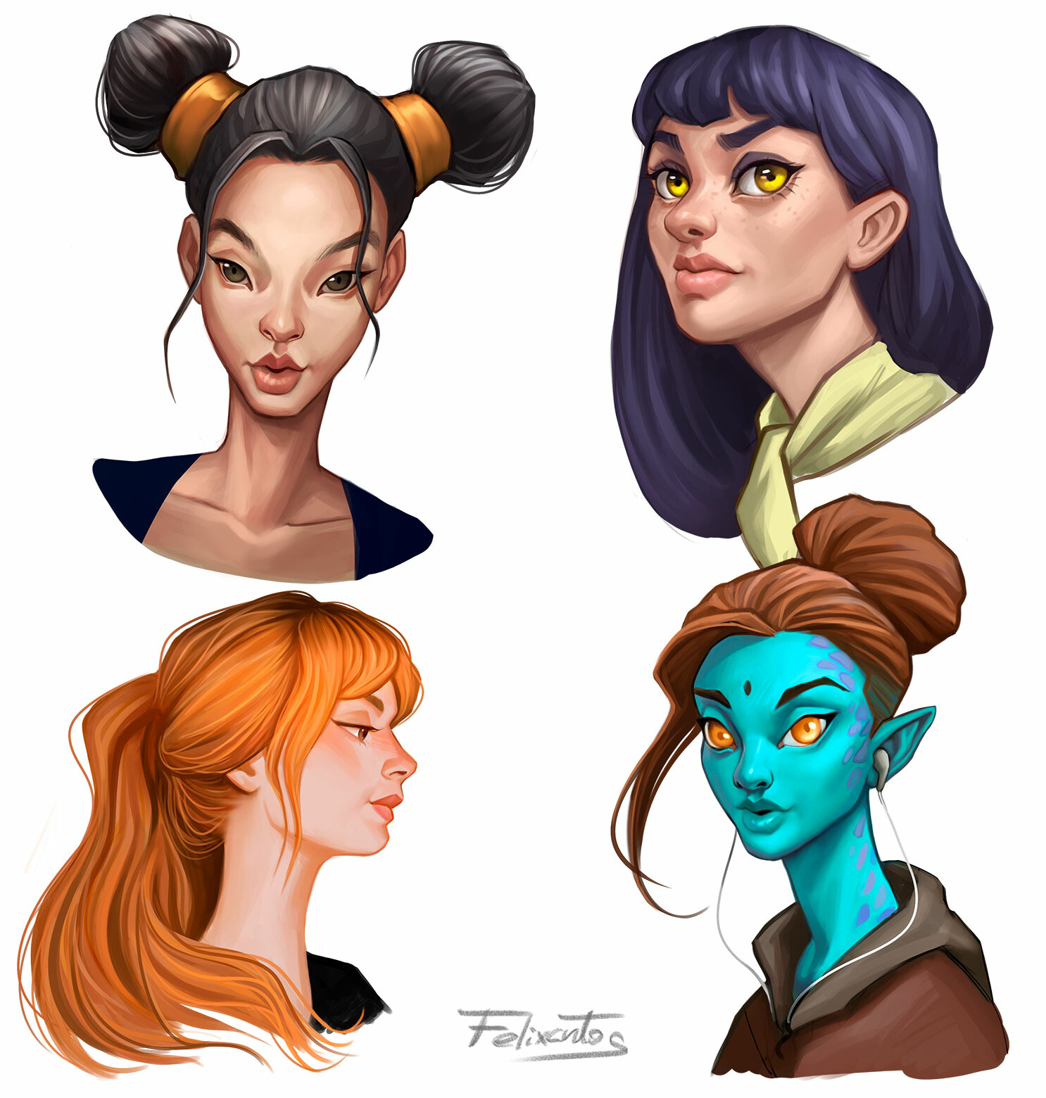 ArtStation - Portraits stylized 2/ Cyarine portrait