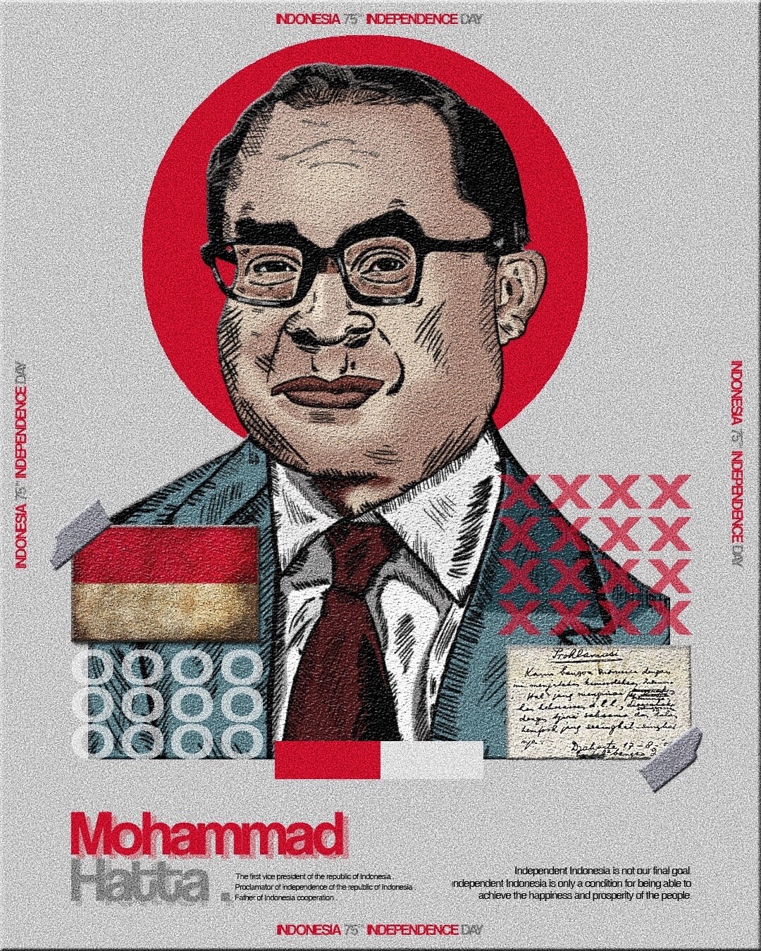 ArtStation - Indonesia 75th Independence Day digital poster.