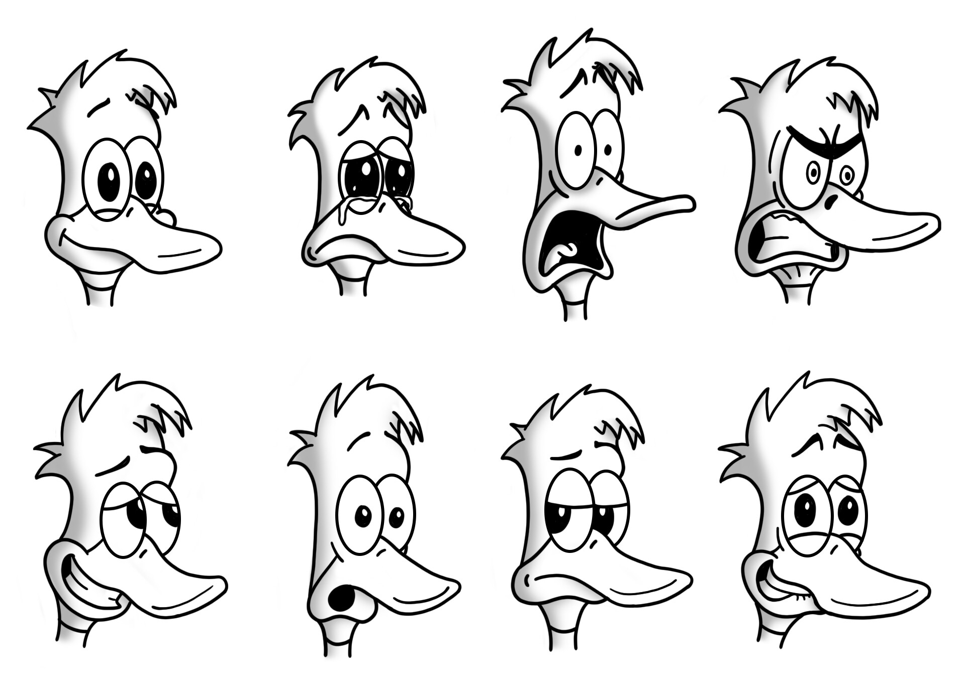 ArtStation - Character Facial Expression Test (William 'Bill' Quackly)