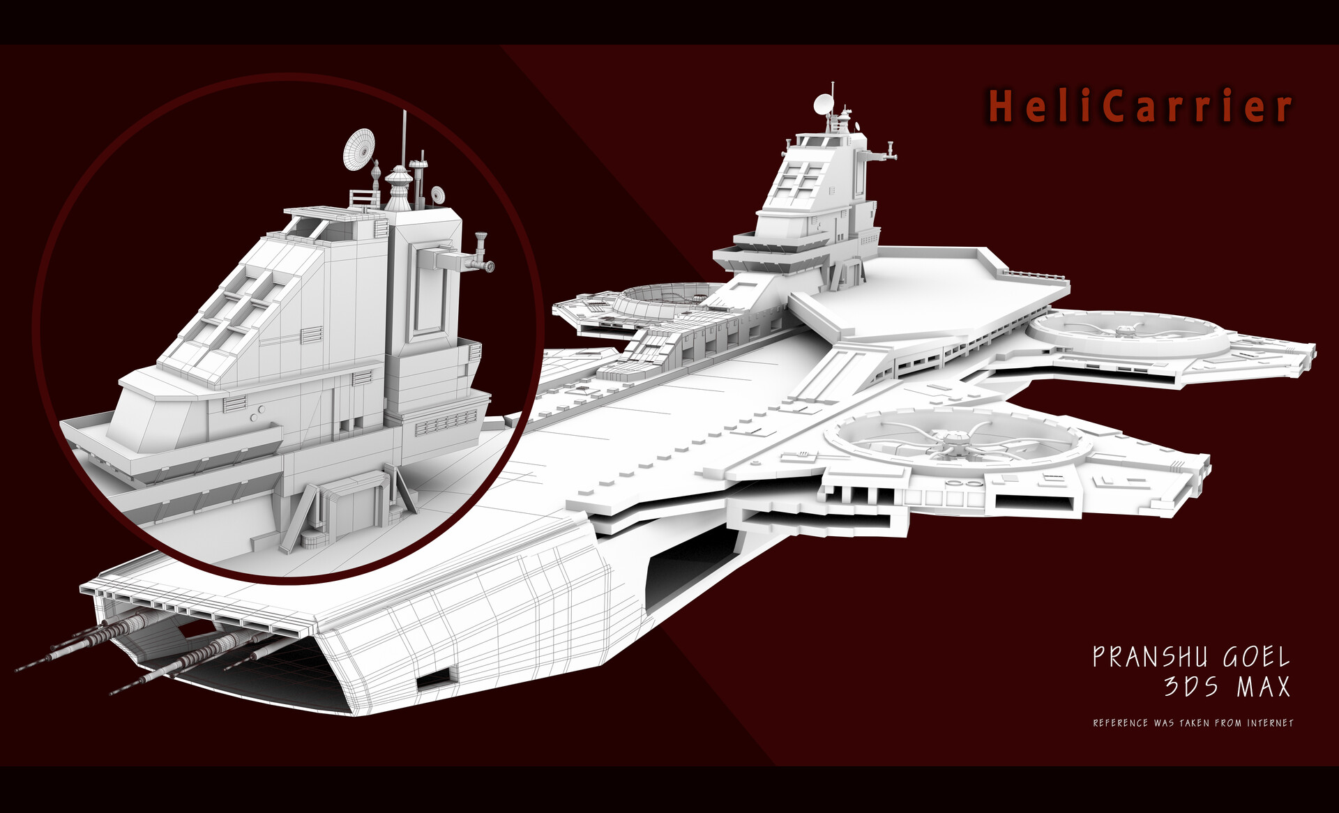 ArtStation - HeliCarrier: 3d Model (WIP)