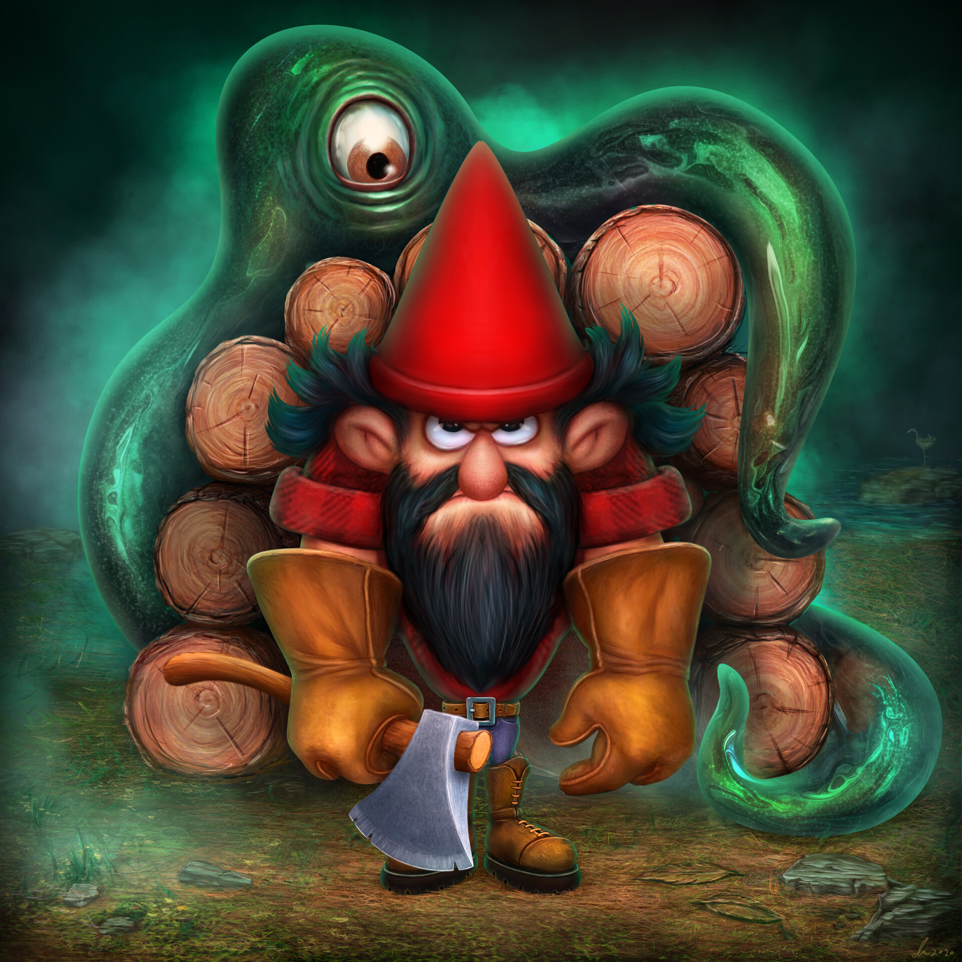 ArtStation - "The Tale of the Lumber Thief". Digital :)