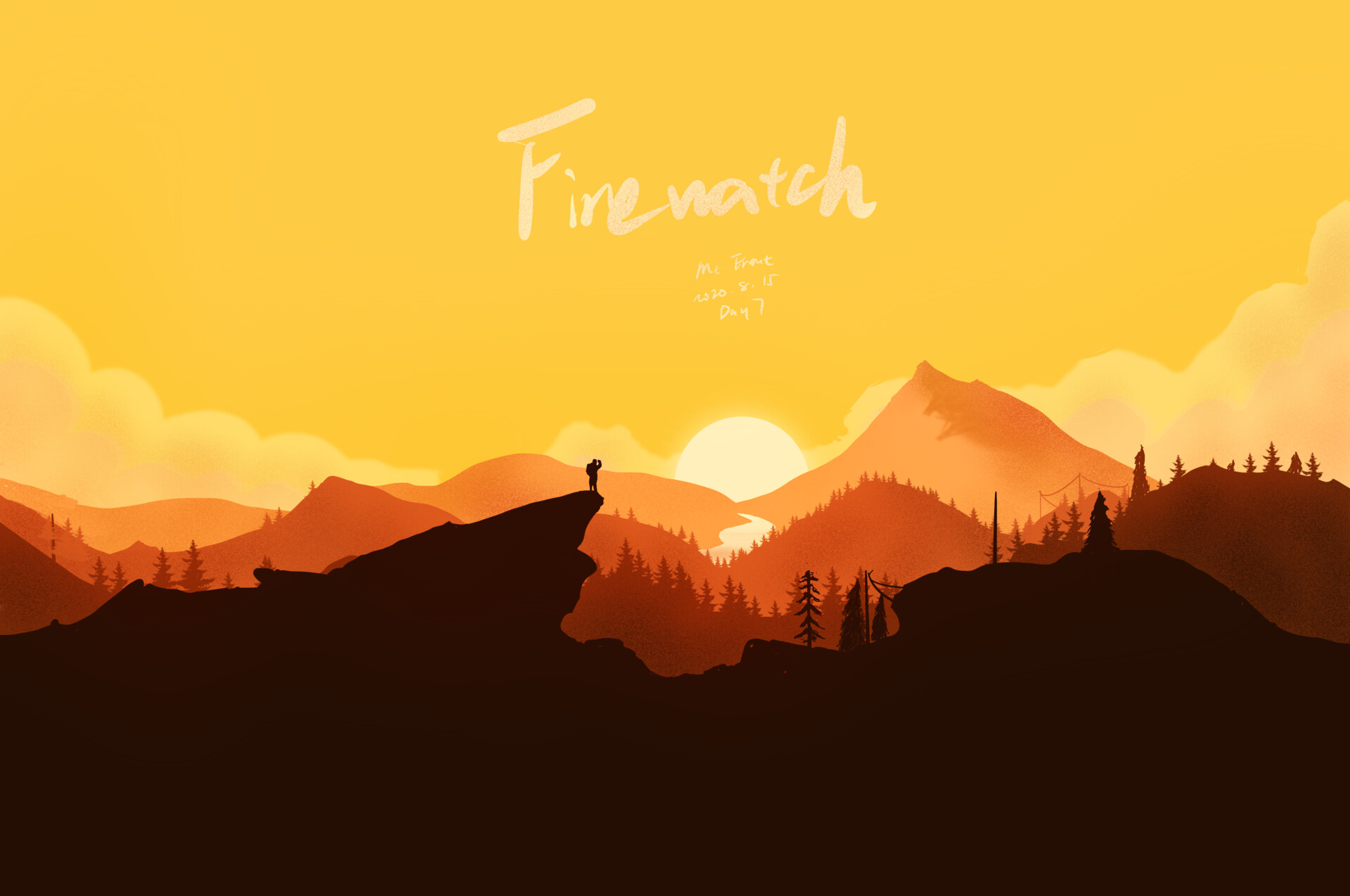ArtStation - Firewatch procreate study progress