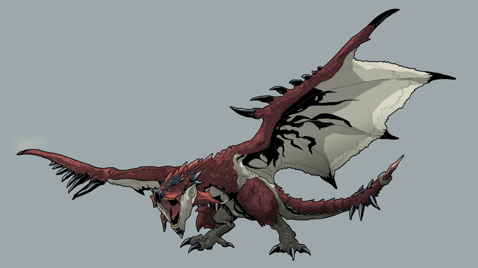 how to draw rathalos