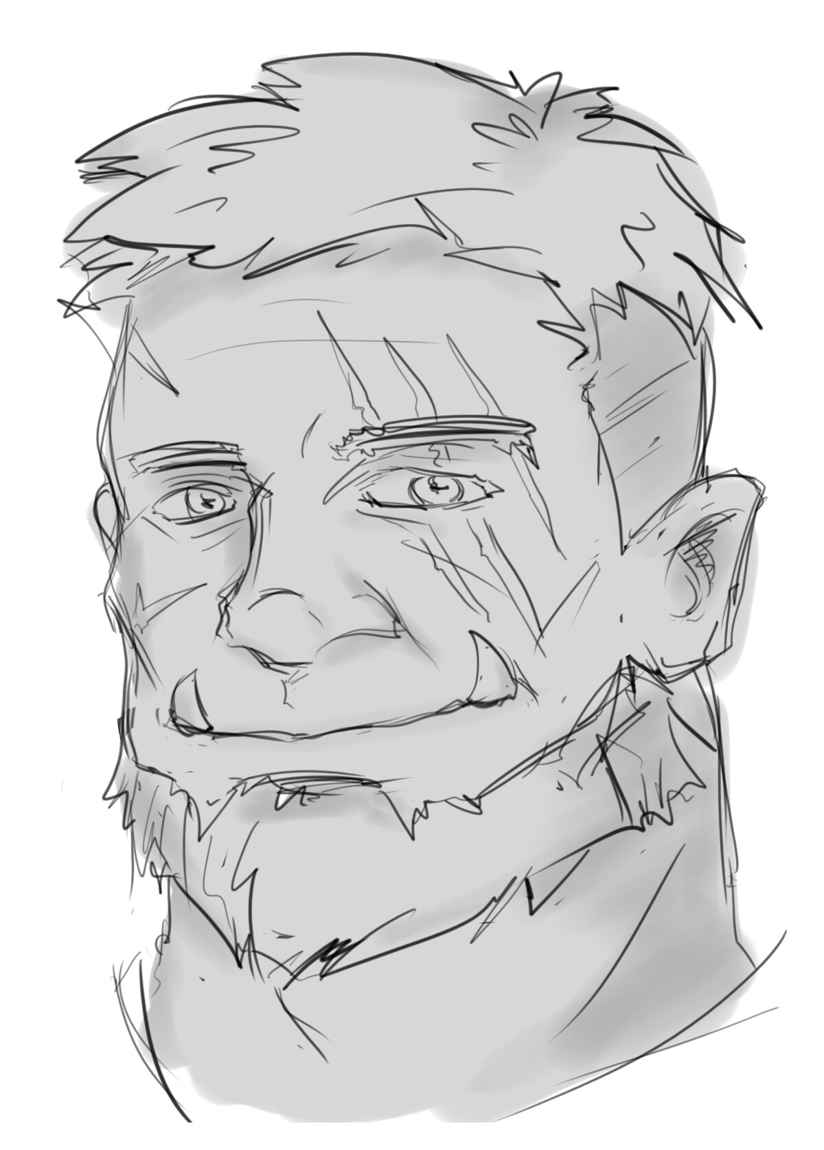 how to draw half orcs