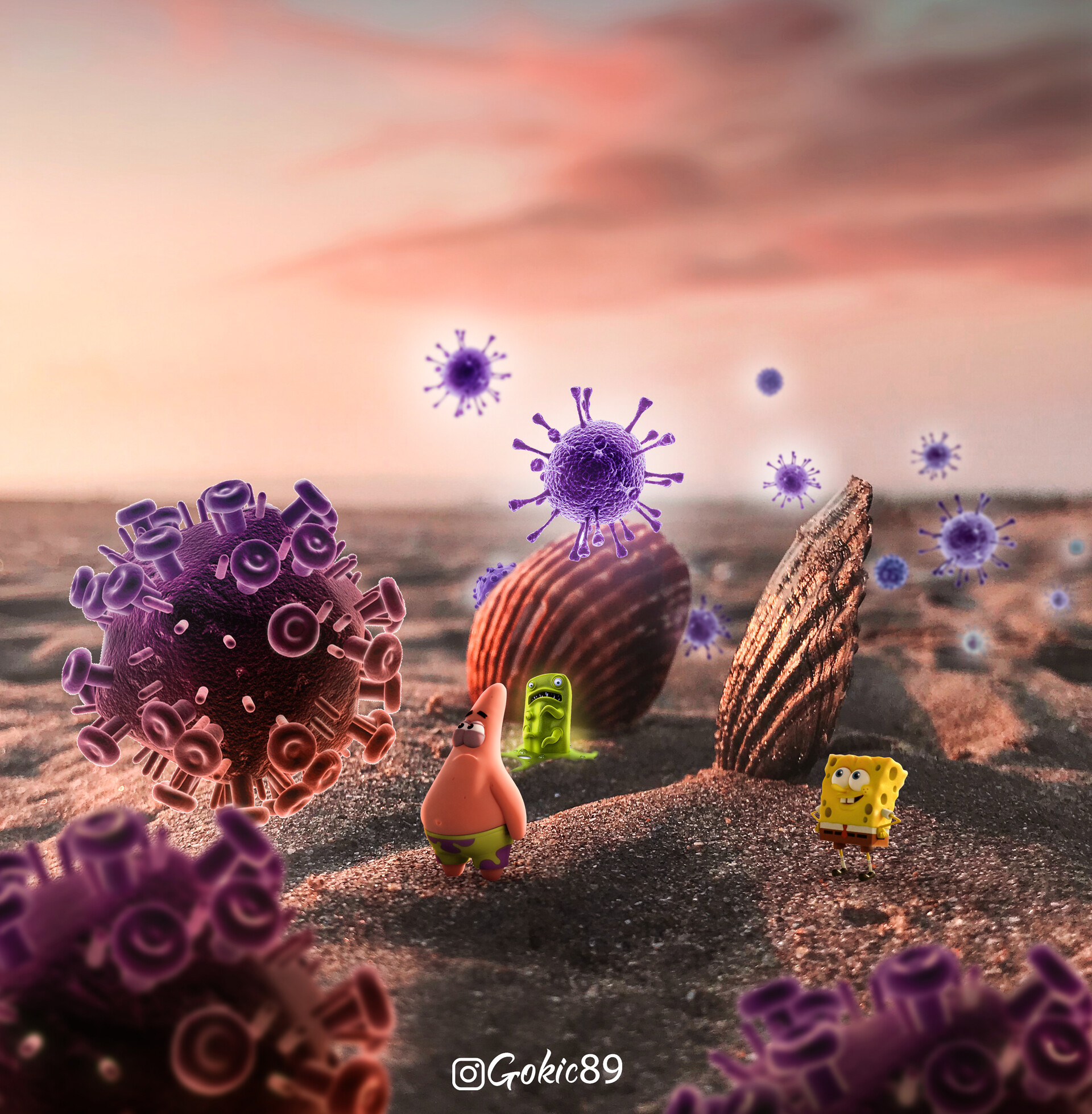 ArtStation - VIRUS ATTACK on Sponge Bob Vol.2