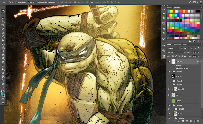 how to draw a ninja in photoshop