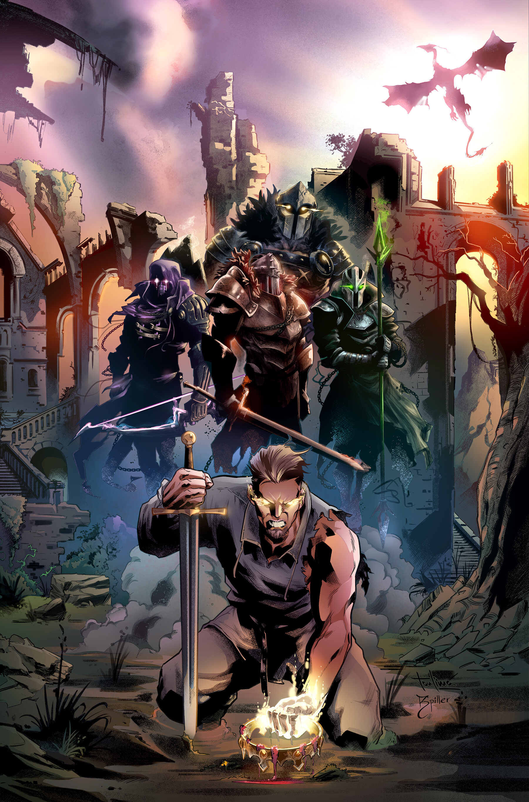 ArtStation - The Lost King - Cover color comission