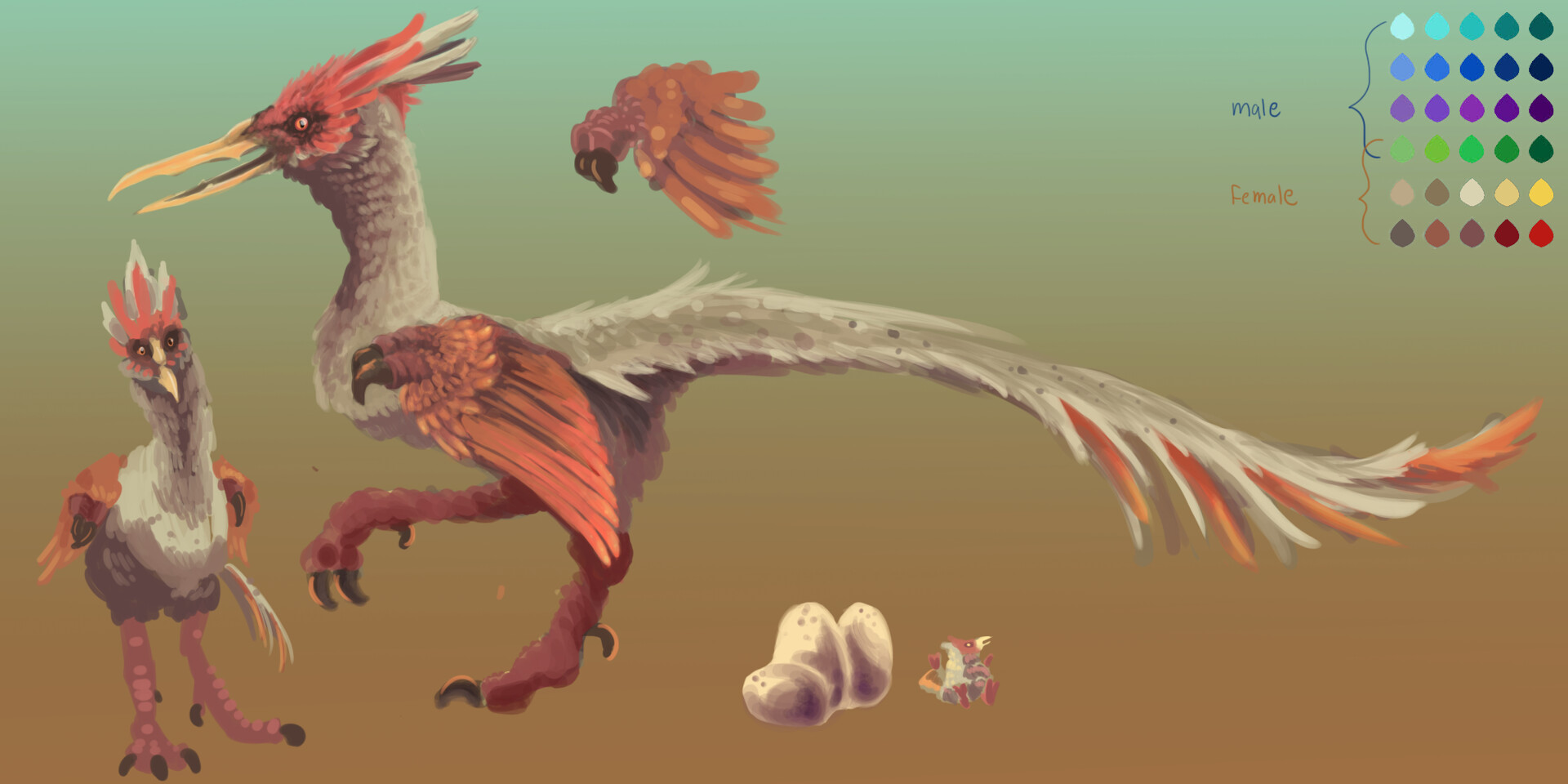 ArtStation - Sand Runner Creature Concept M and F Variants