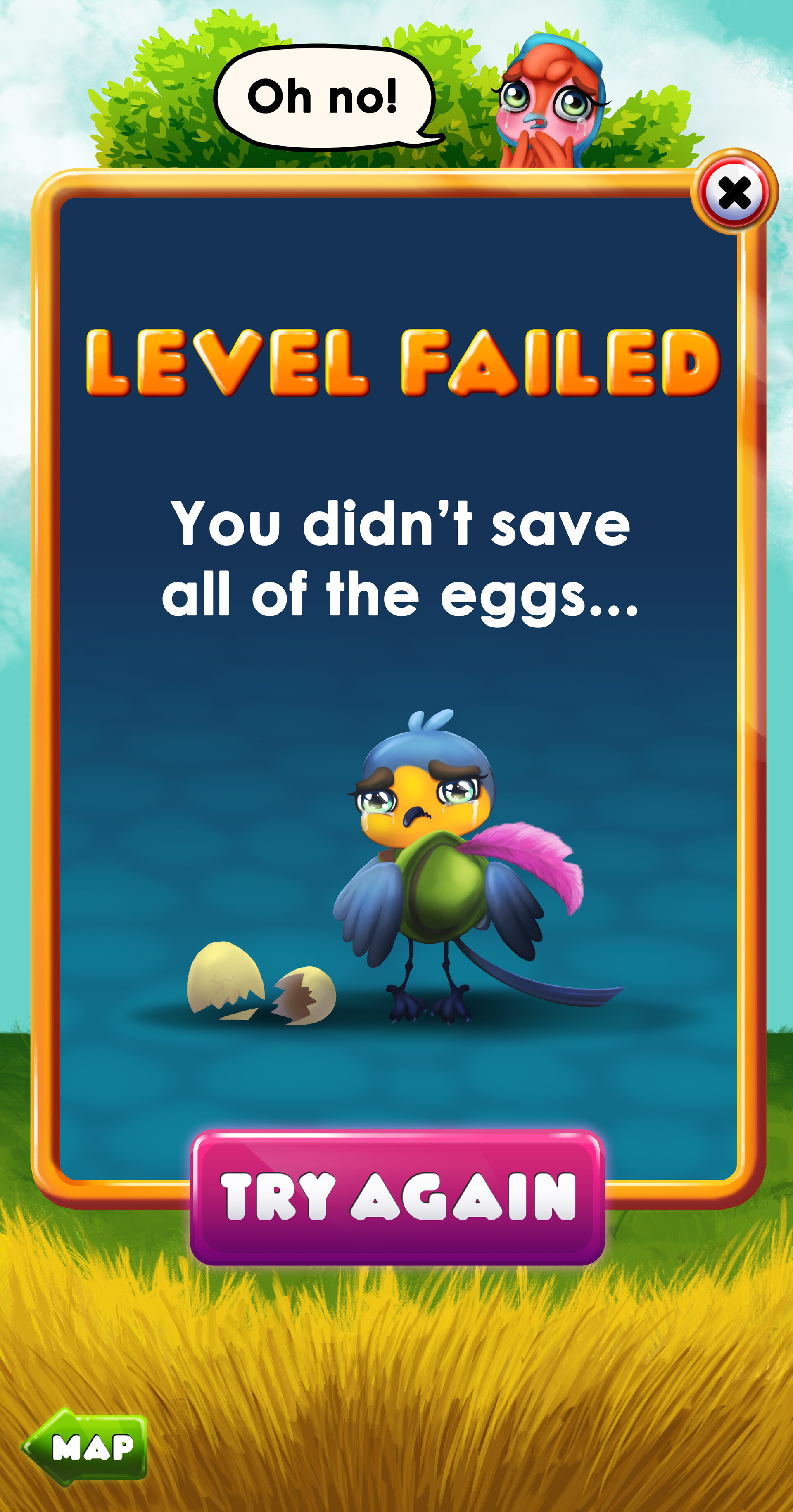 ArtStation - "You lose!" menu